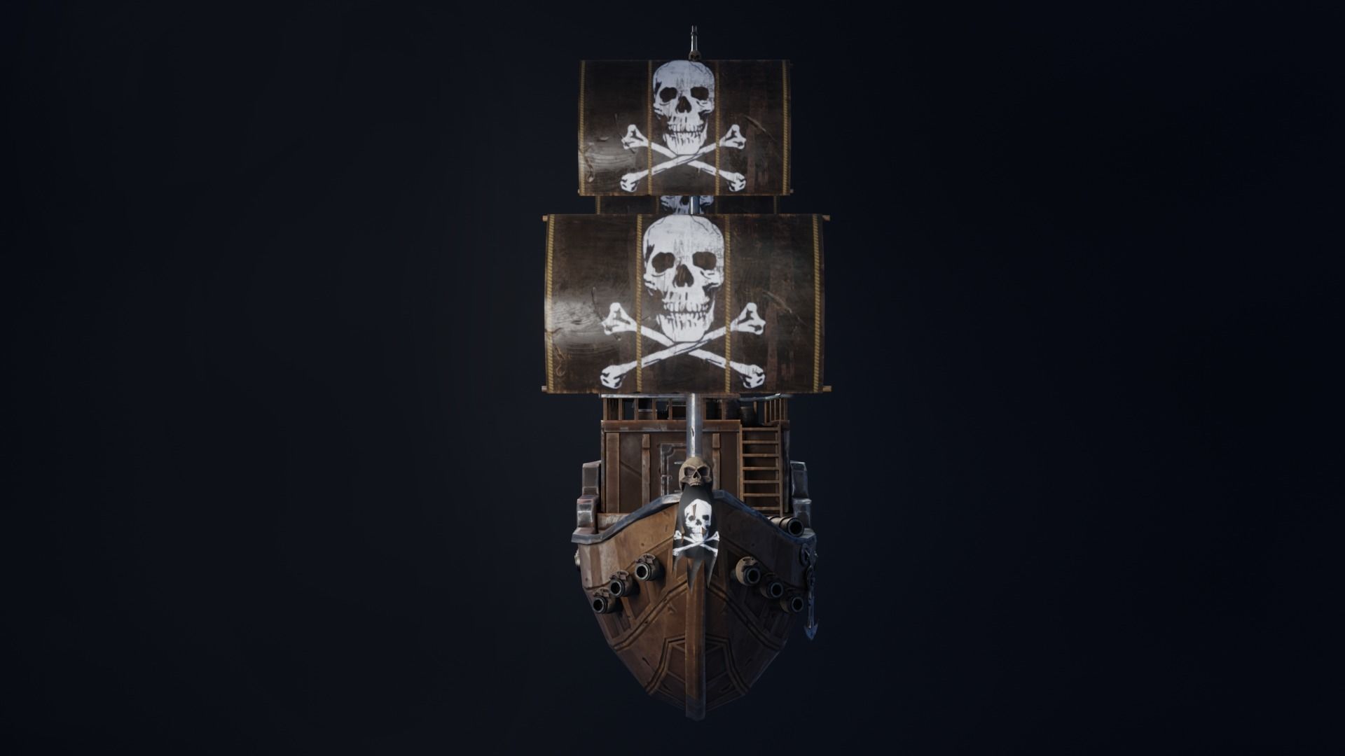 3D model Stylized Pirate Ship VR / AR / low-poly | CGTrader