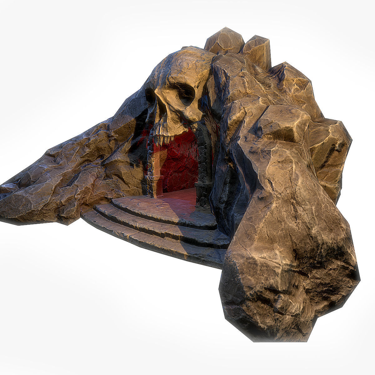 3D model Cave Entrance Skull VR / AR / low-poly | CGTrader