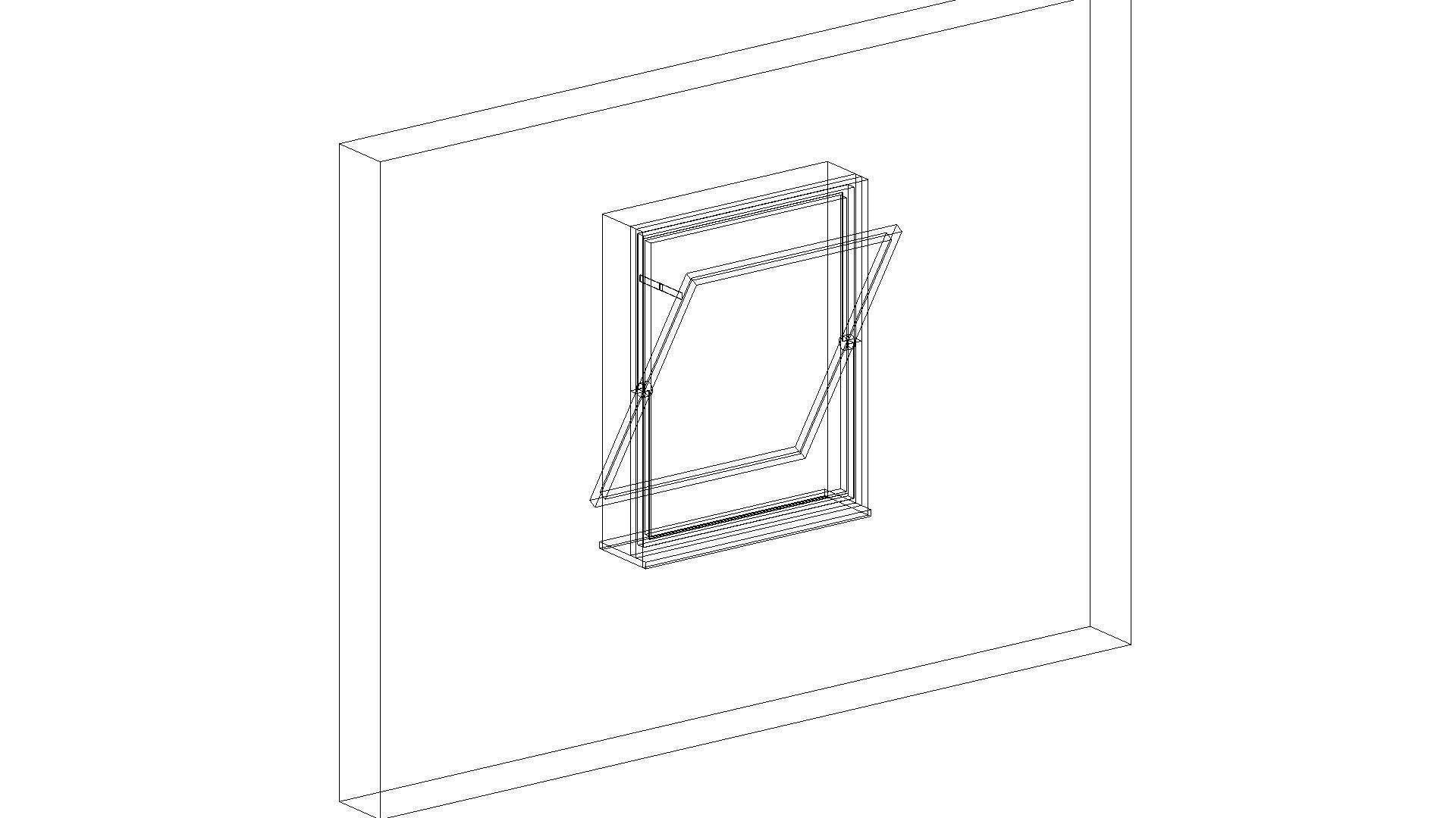 Pivot Window Horizontal Axis 3D model | CGTrader