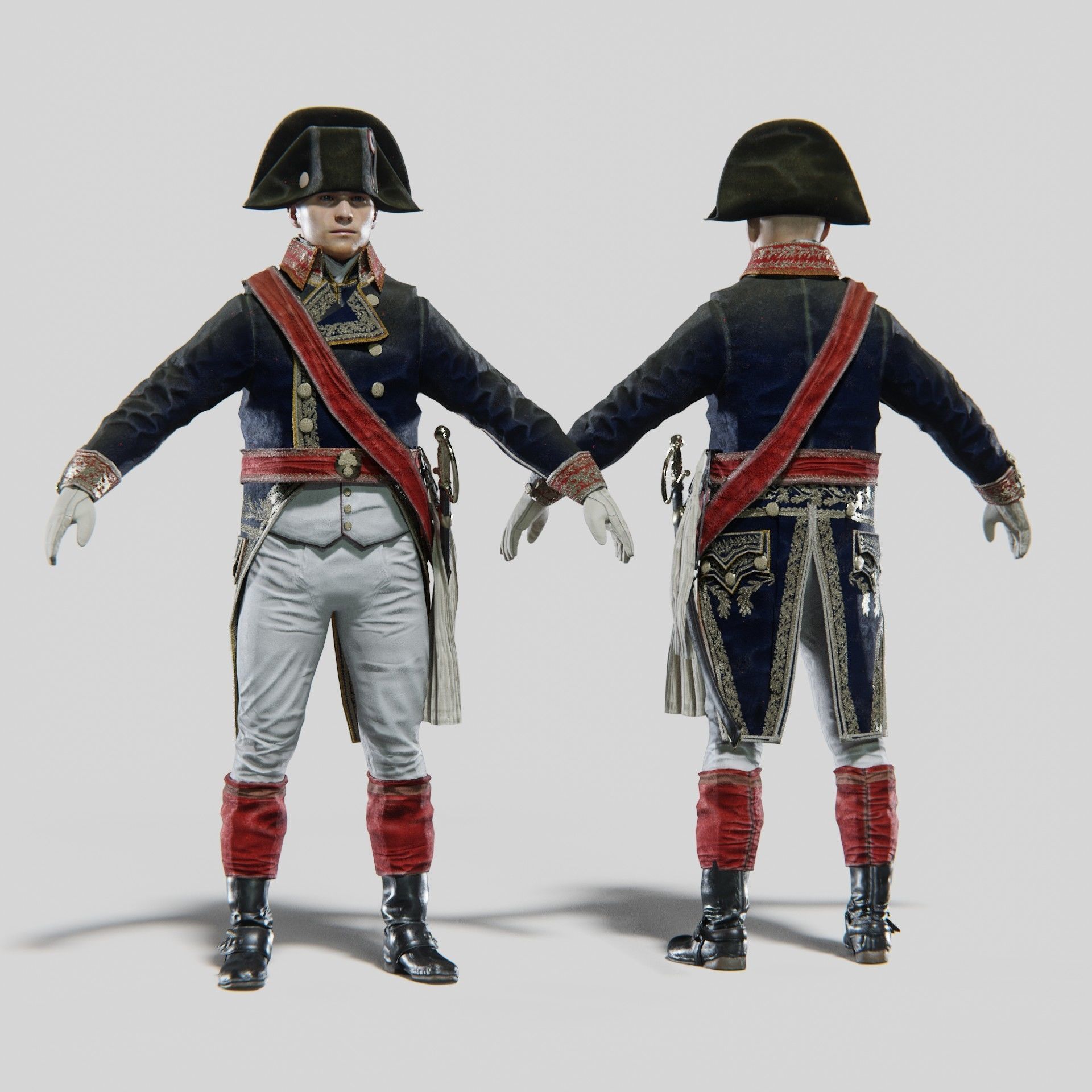 3D model Soldier Napoleon General Rigged VR / AR / low-poly | CGTrader