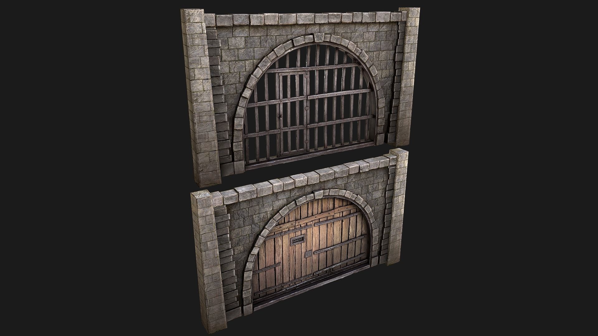 3D model Prison Doors Gate VR / AR / low-poly | CGTrader