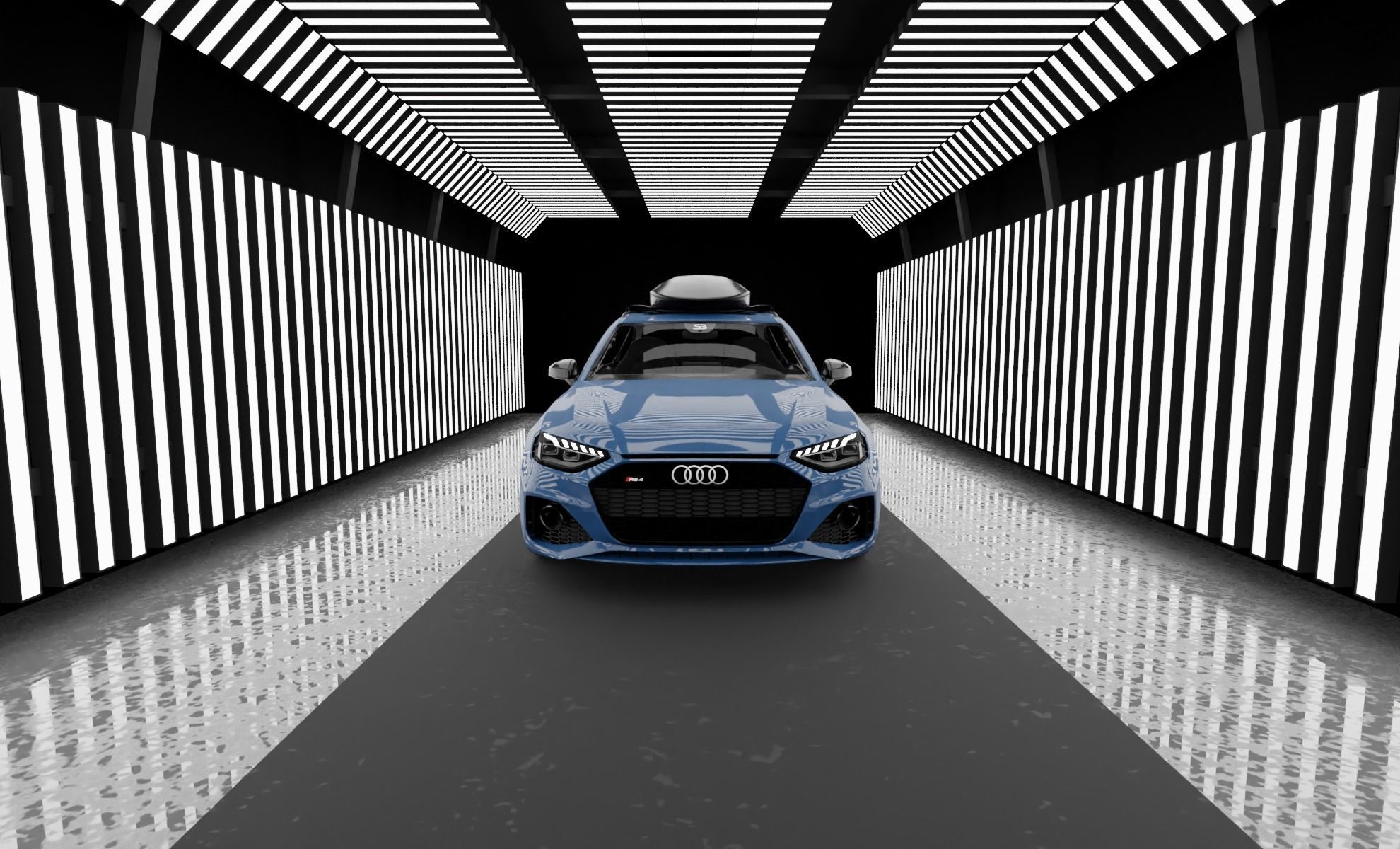 3D model Futuristic Light Car photo studio VR AR low-poly 3d model VR / AR / low-poly | CGTrader