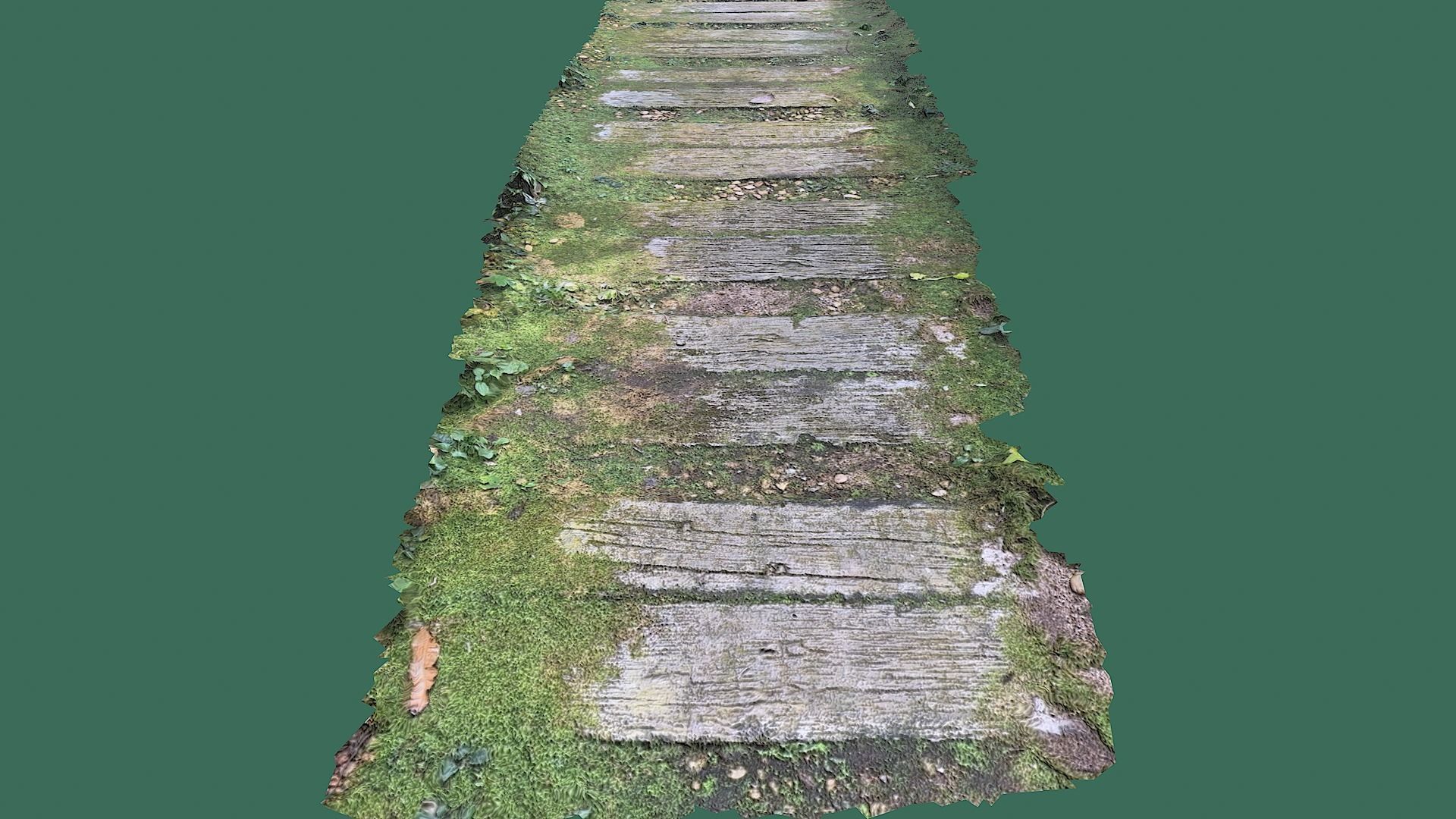3D model Walkway with moss VR / AR / low-poly | CGTrader