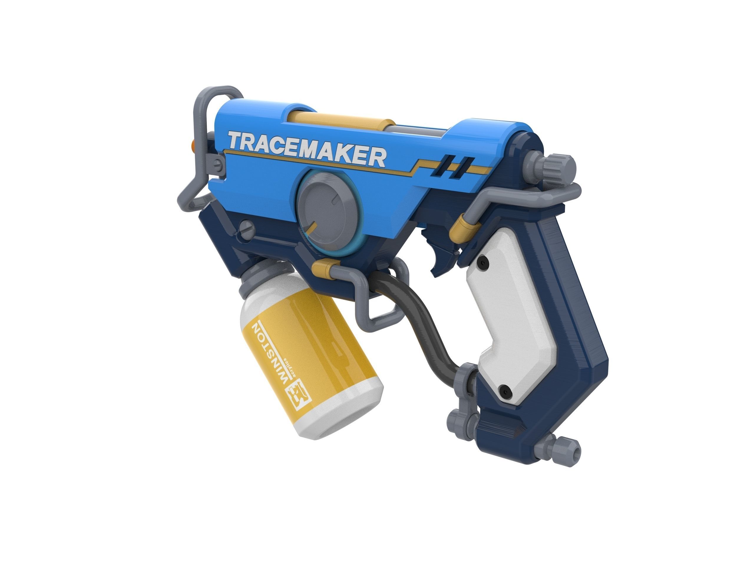 Tracer Graffiti Skin Blaster - Overwatch - Printable STL 3D model 3D ...