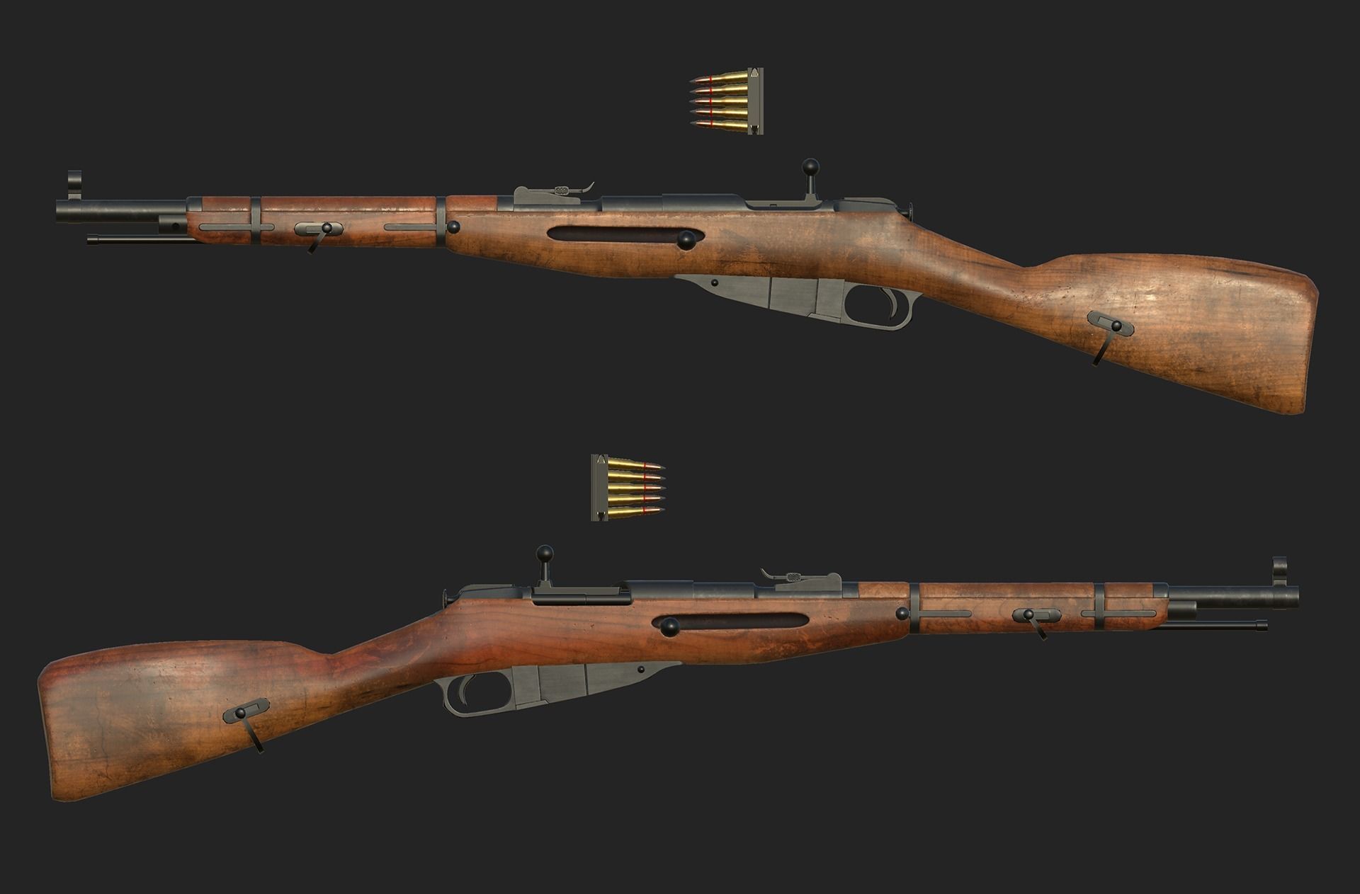3D model Mosin Nagant VR / AR / low-poly | CGTrader