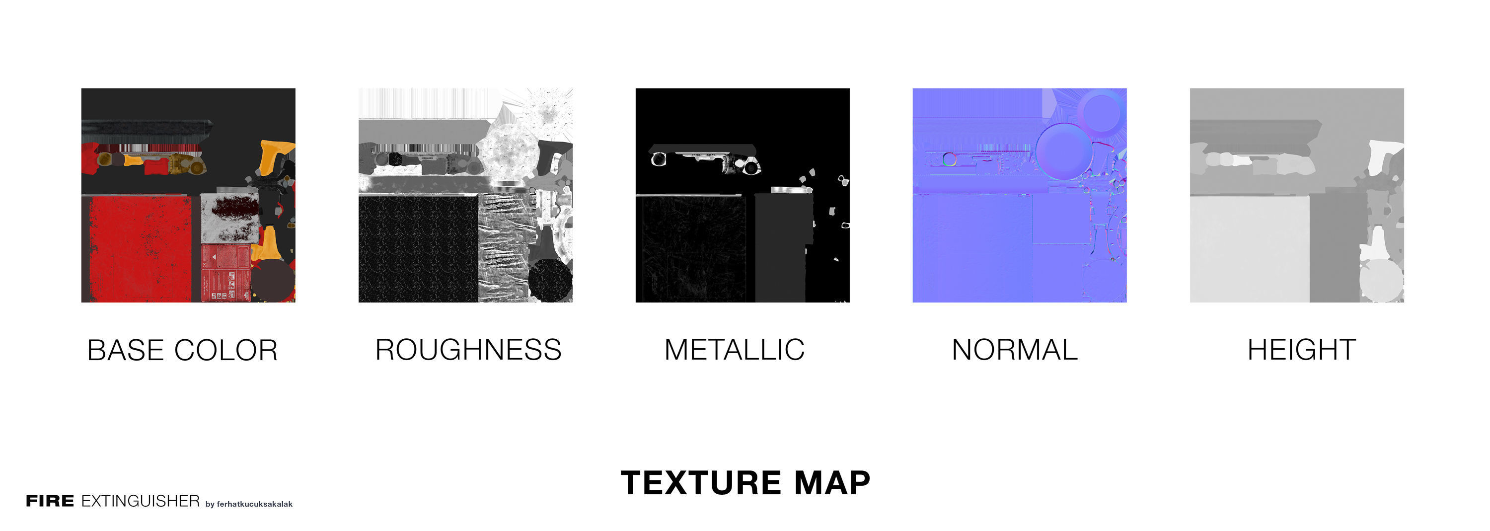 3D model RUSTY CO2 FIRE EXTINGUISHER - GAME READY - LOW POLY - PBR VR ...