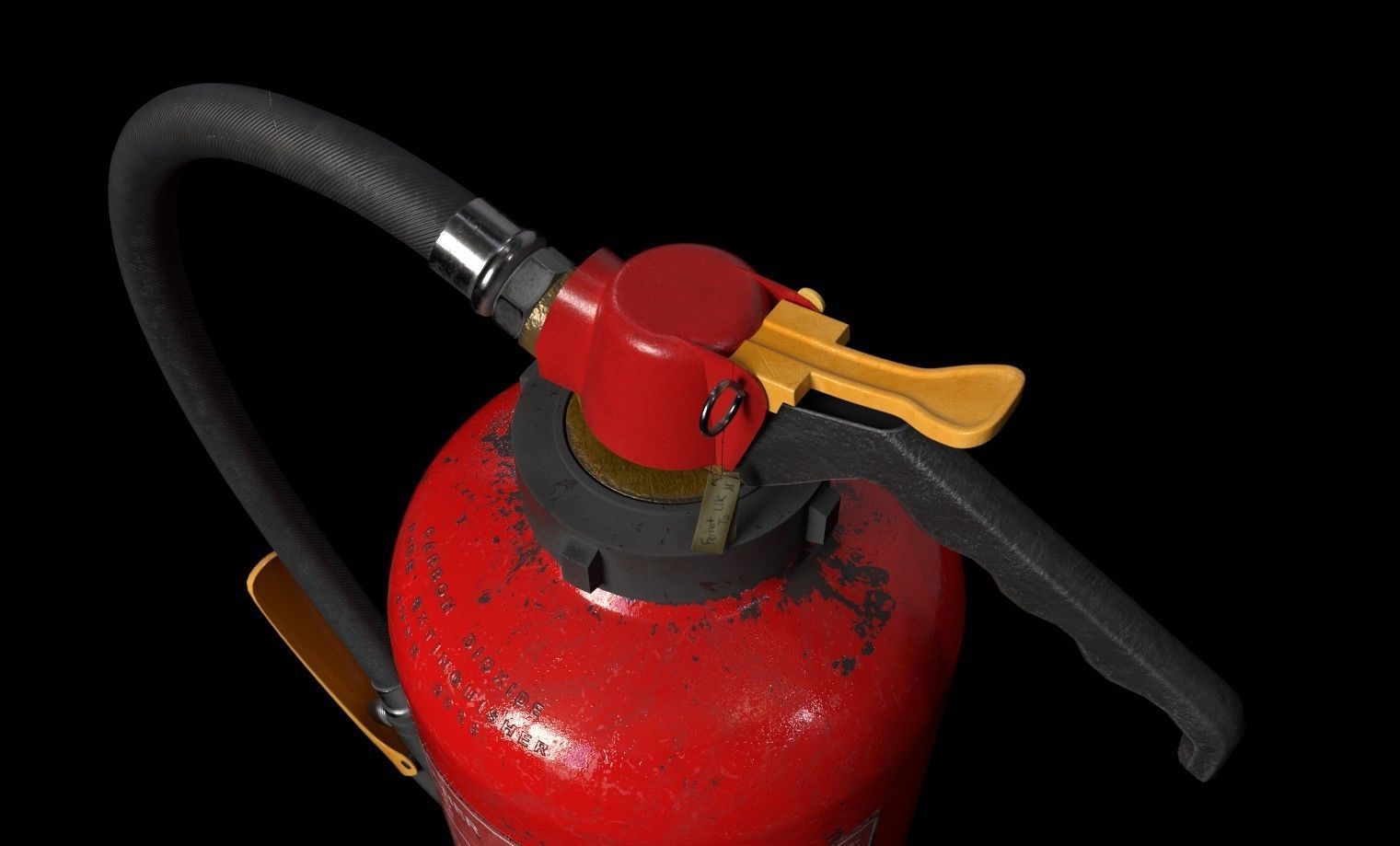 3D model RUSTY CO2 FIRE EXTINGUISHER - GAME READY - LOW POLY - PBR VR ...