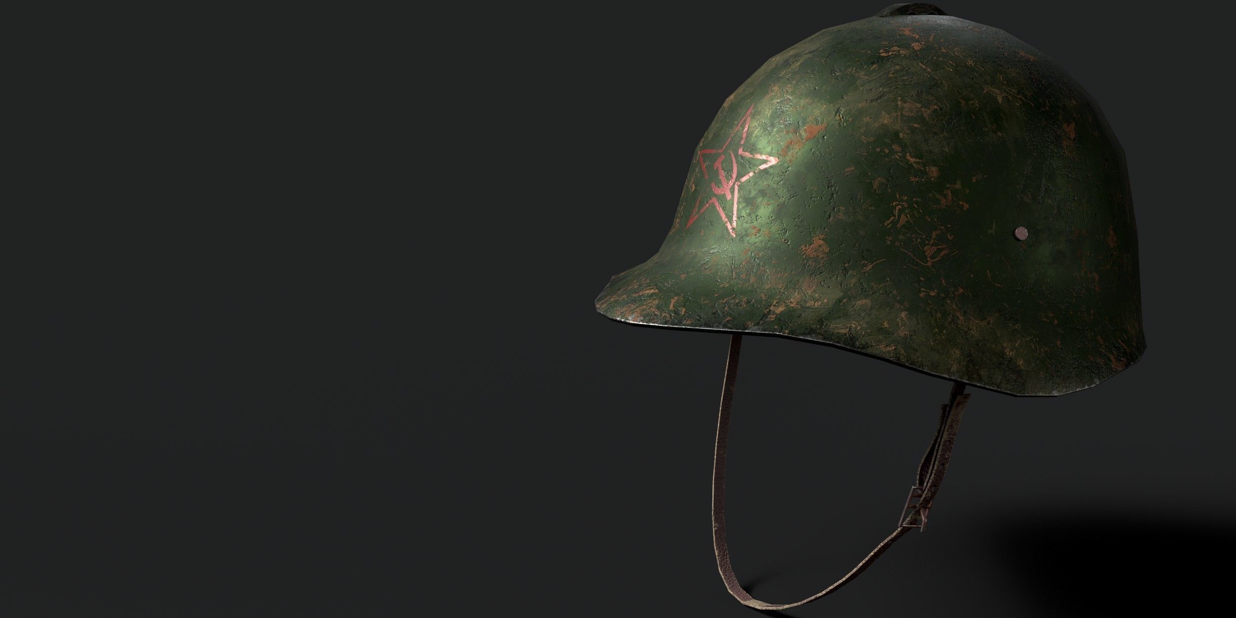 3D model Soviet WW Helmet SSH 36 VR / AR / low-poly | CGTrader