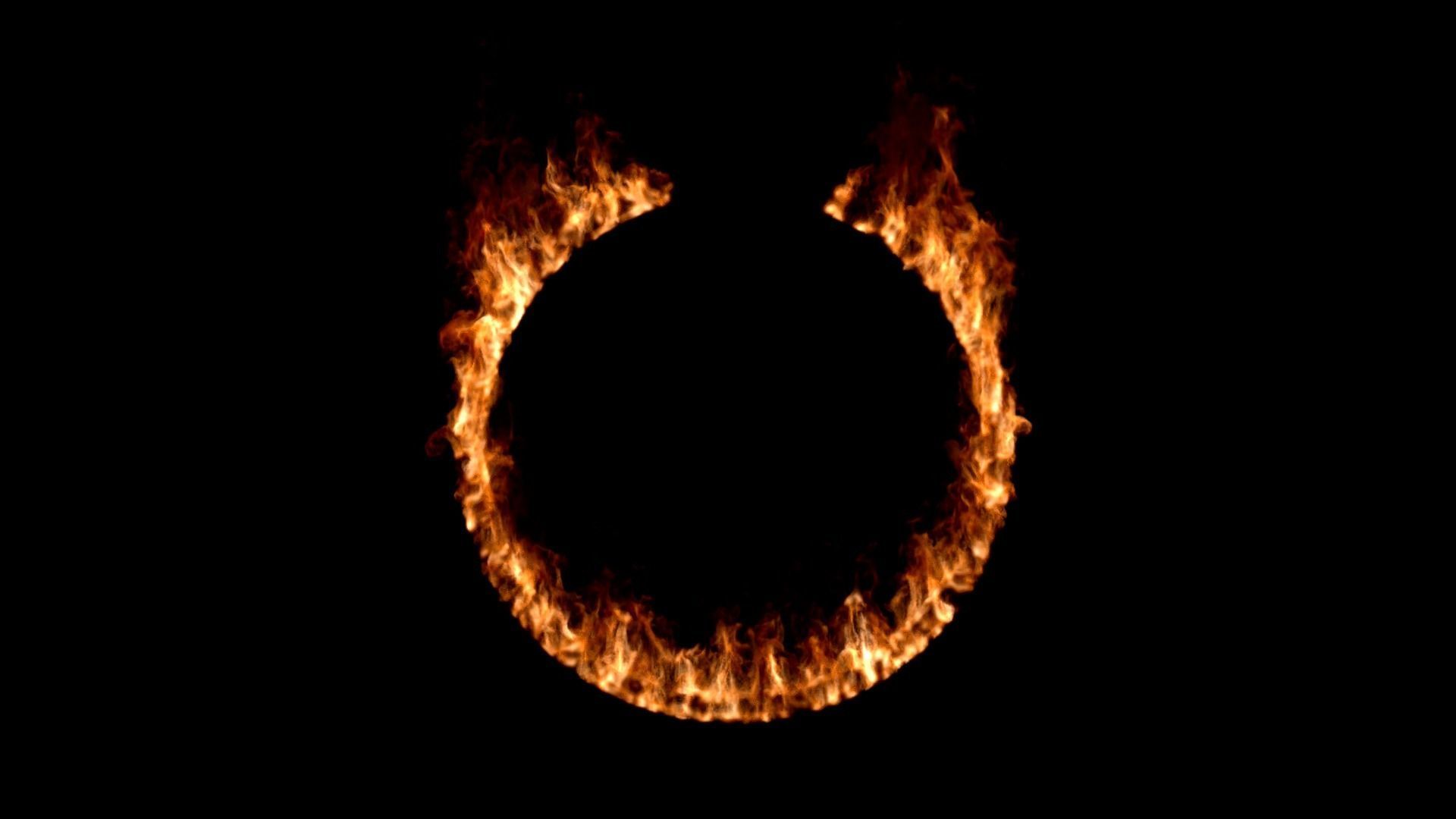 Fire ring circle vertical combustion EXR and VDB 300 frame 10sec 3D ...