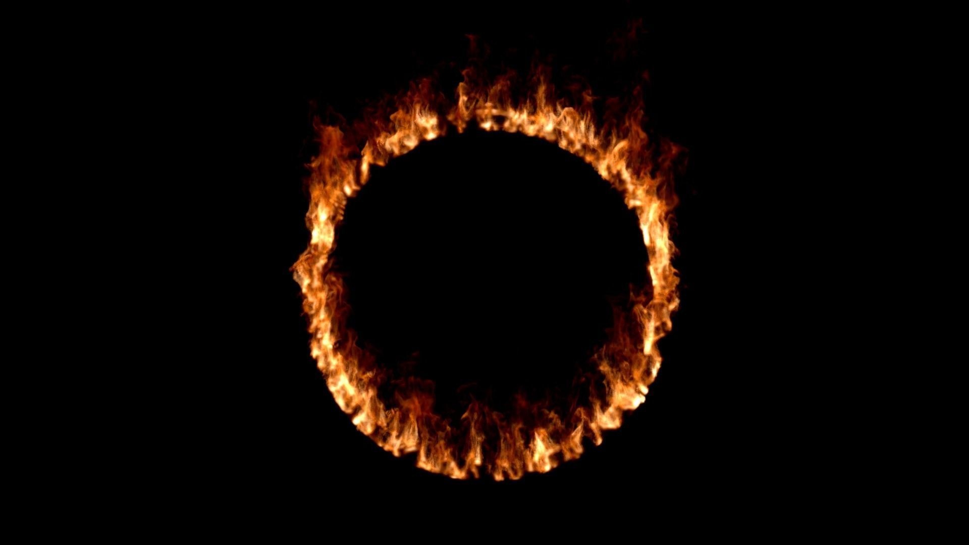 Fire ring circle vertical combustion EXR and VDB 300 frame 10sec 3D ...