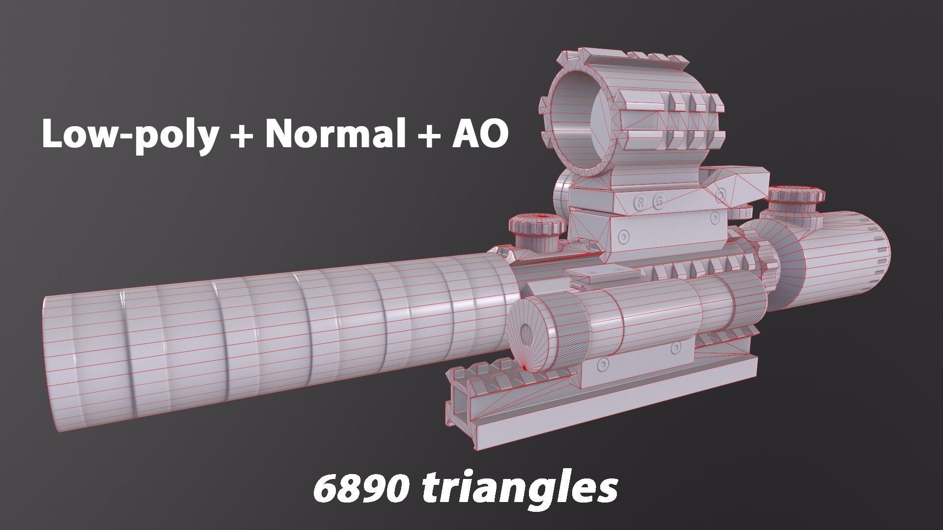 3D model RangeFinder Rifle Scope VR / AR / low-poly | CGTrader