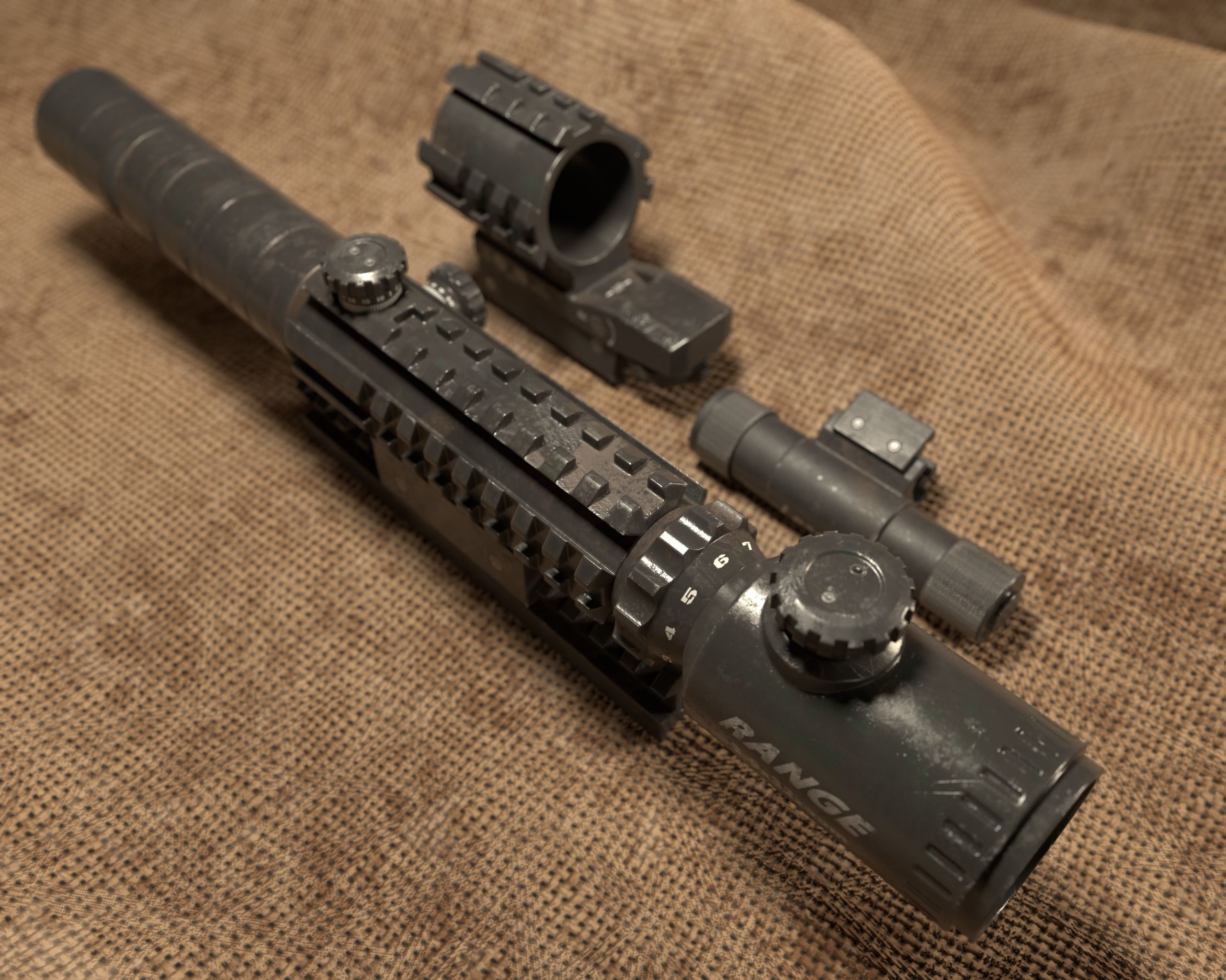 3D model RangeFinder Rifle Scope VR / AR / low-poly | CGTrader