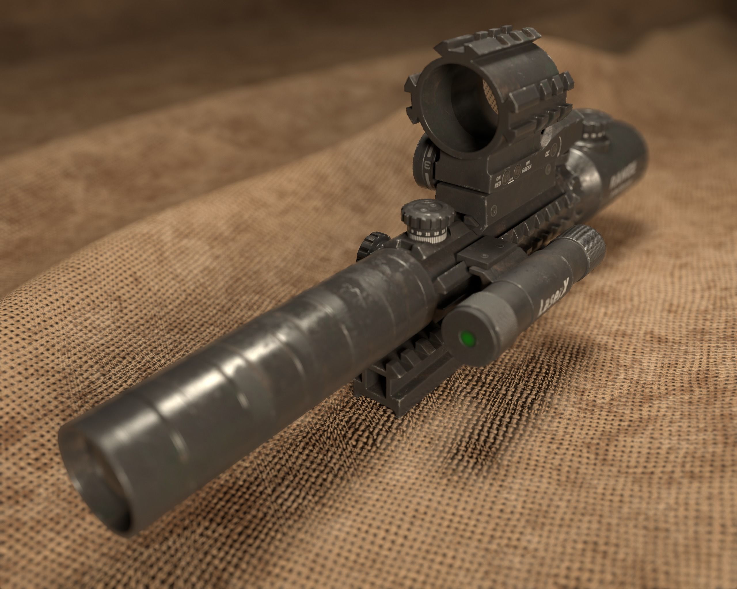 3D model RangeFinder Rifle Scope VR / AR / low-poly | CGTrader