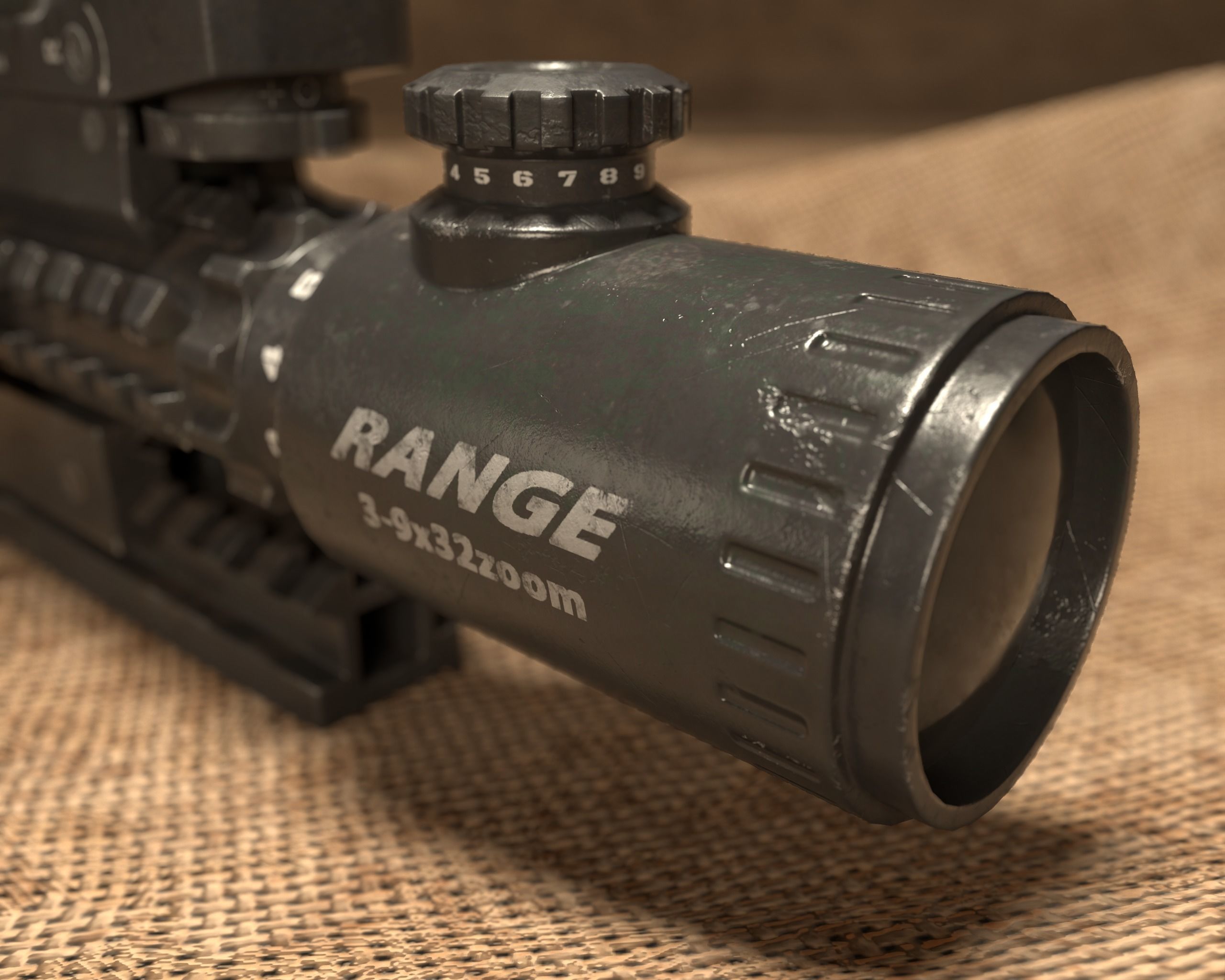 3D model RangeFinder Rifle Scope VR / AR / low-poly | CGTrader