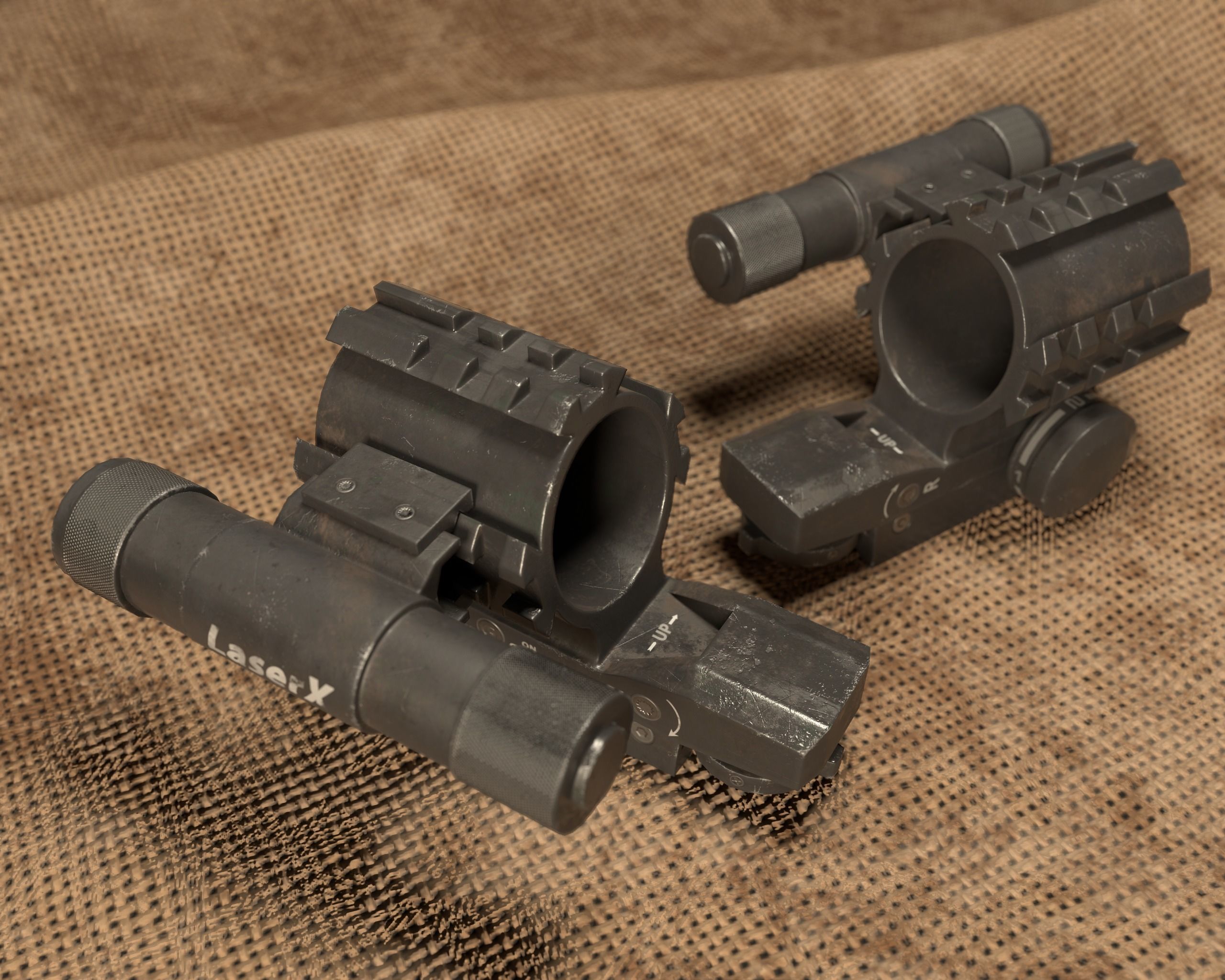 3D model RangeFinder Rifle Scope VR / AR / low-poly | CGTrader