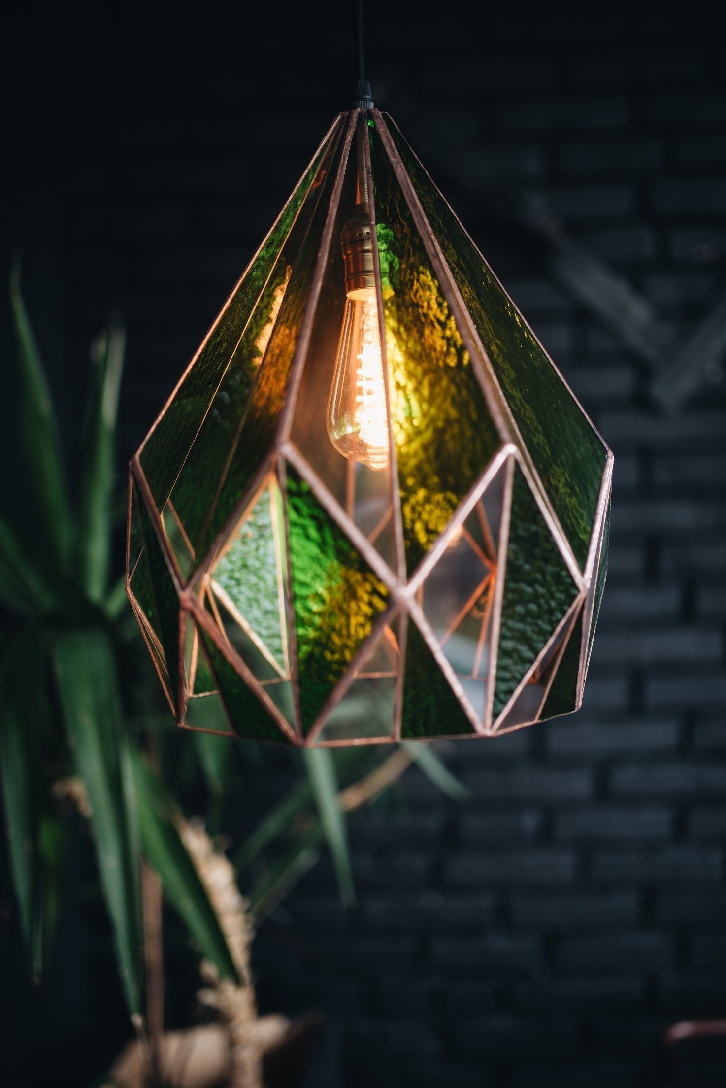 Pendant geometric glass light Fantasy free 3D model | CGTrader