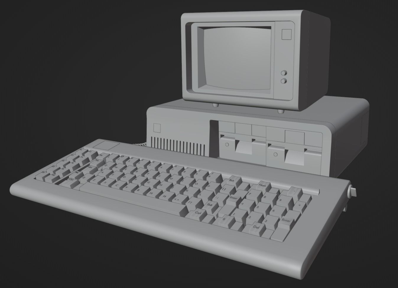 IBM Computer HighPoly 3D model | CGTrader