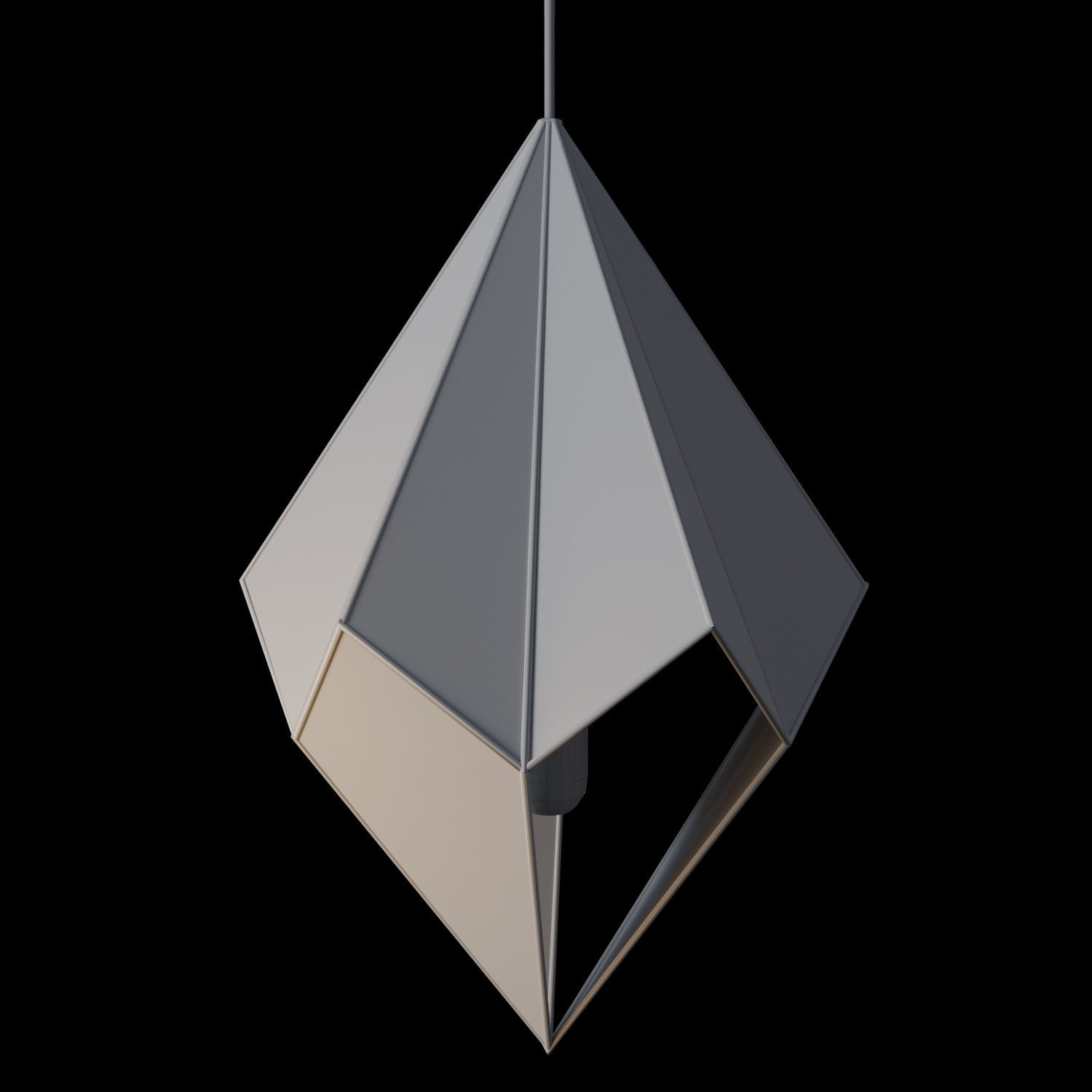 Pendant geometric glass light Tender free 3D model | CGTrader