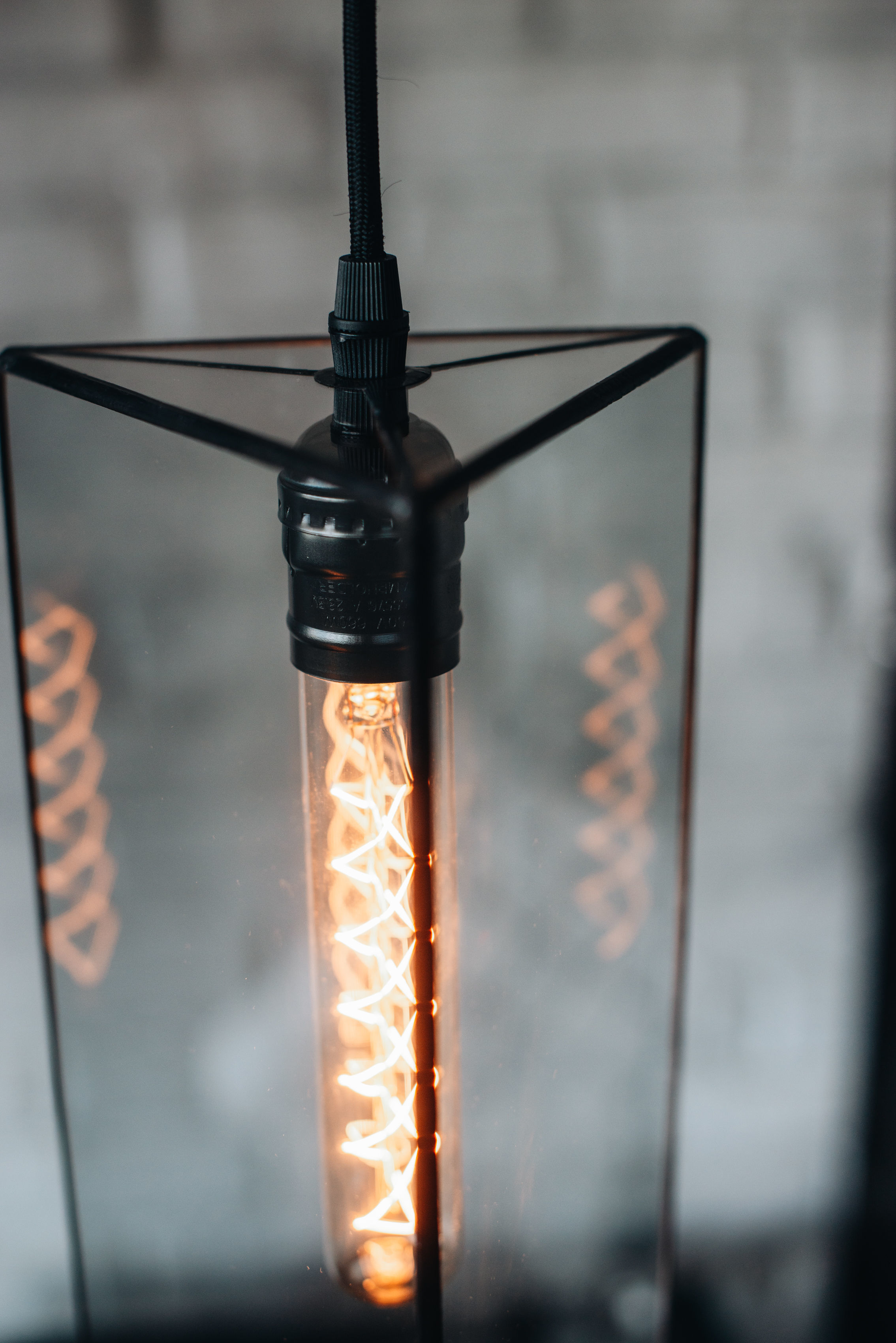 Pendant geometric glass light Triangular prism free 3D model | CGTrader