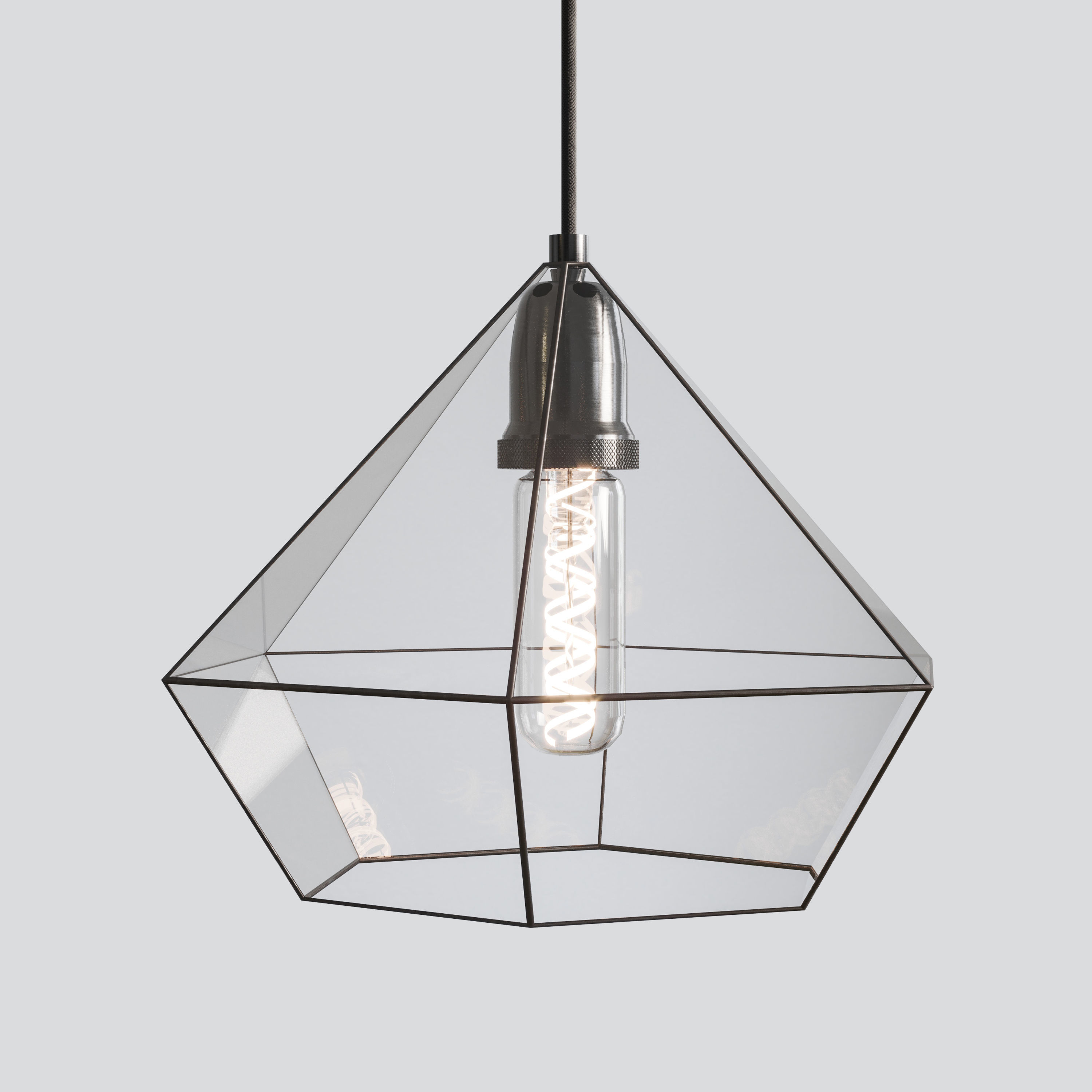 Pendant geometric glass light Wend free 3D model | CGTrader