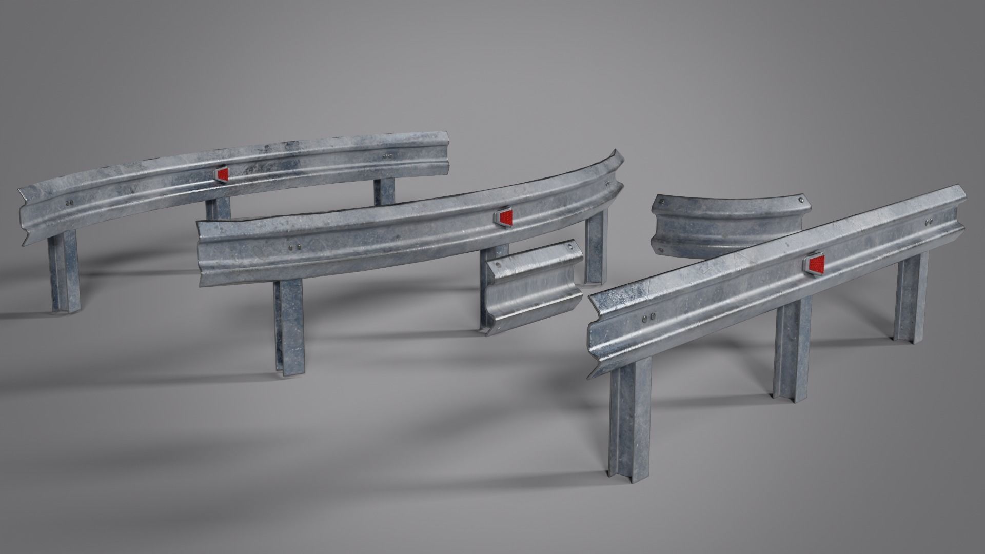 3D model Kit road fence kit Low-poly 3D model VR / AR / low-poly | CGTrader