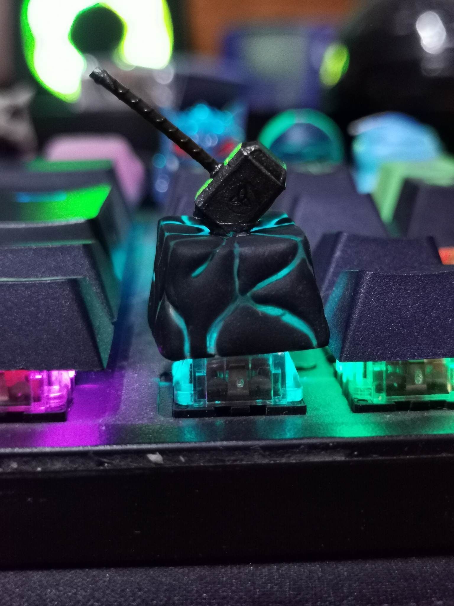Keycap mjolnir thor 3D model 3D printable | CGTrader