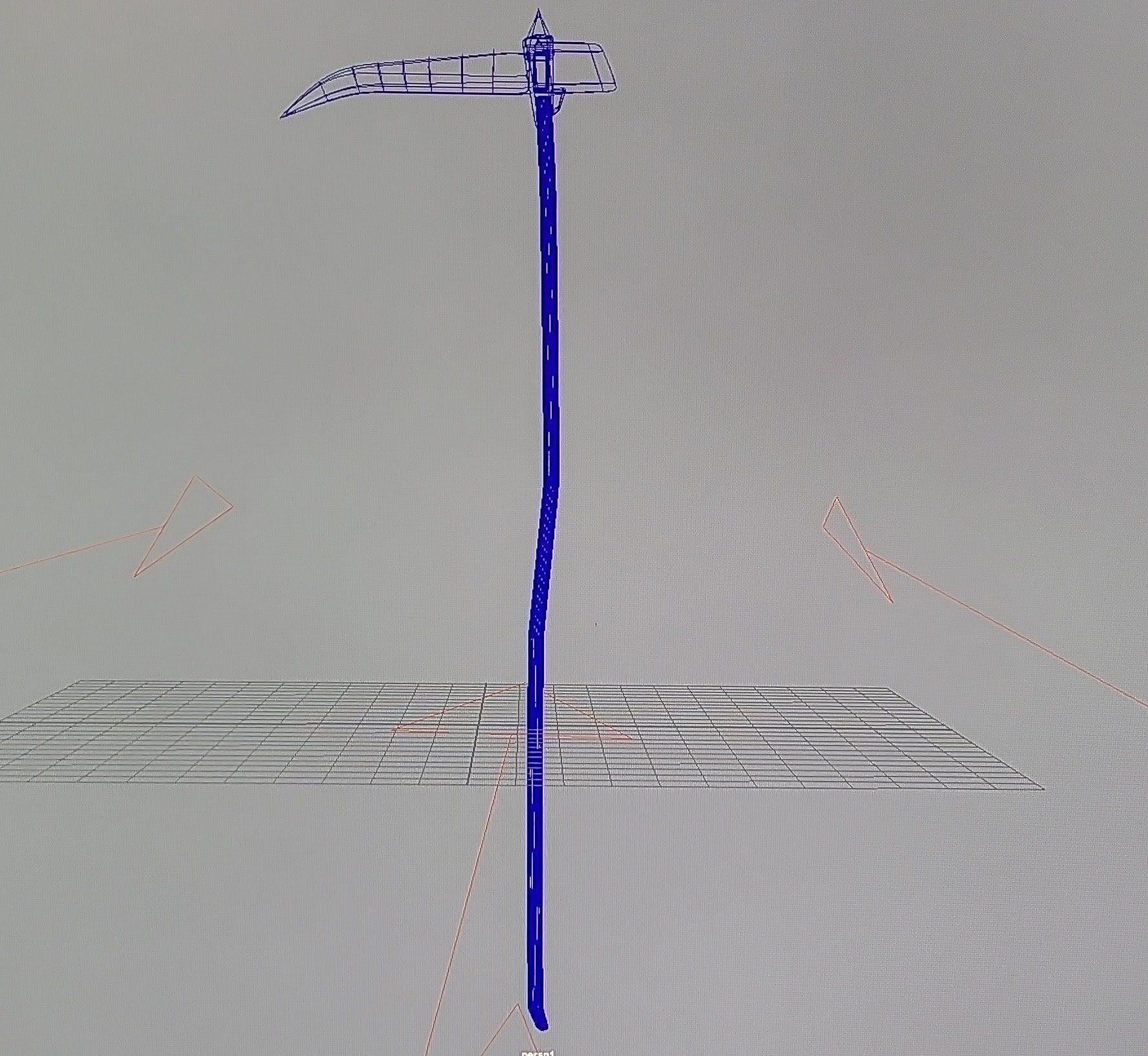 3D model Bright Red Wooden Scythe Made in Blender and Rendered in Maya ...