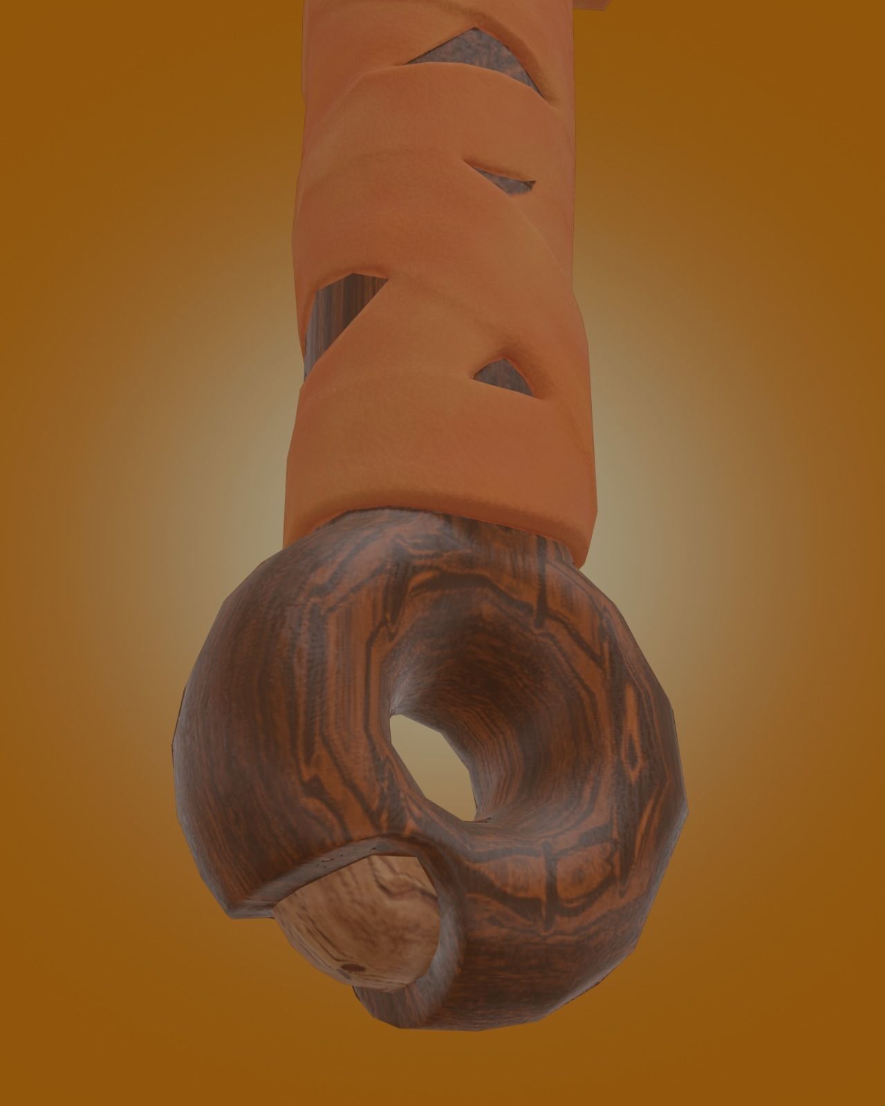 3D model Wooden sword stylized PBR low poly game ready VR / AR / low ...