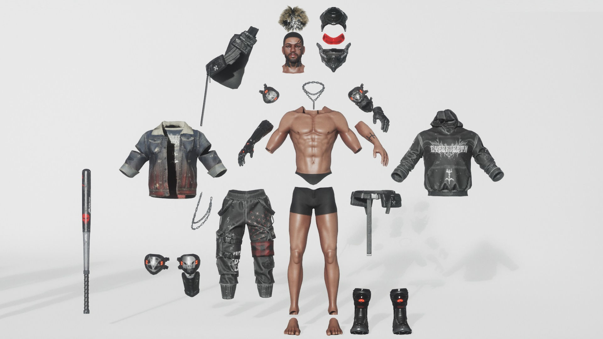 3D model Cyberpunk Metalhead Character VR / AR / low-poly rigged | CGTrader