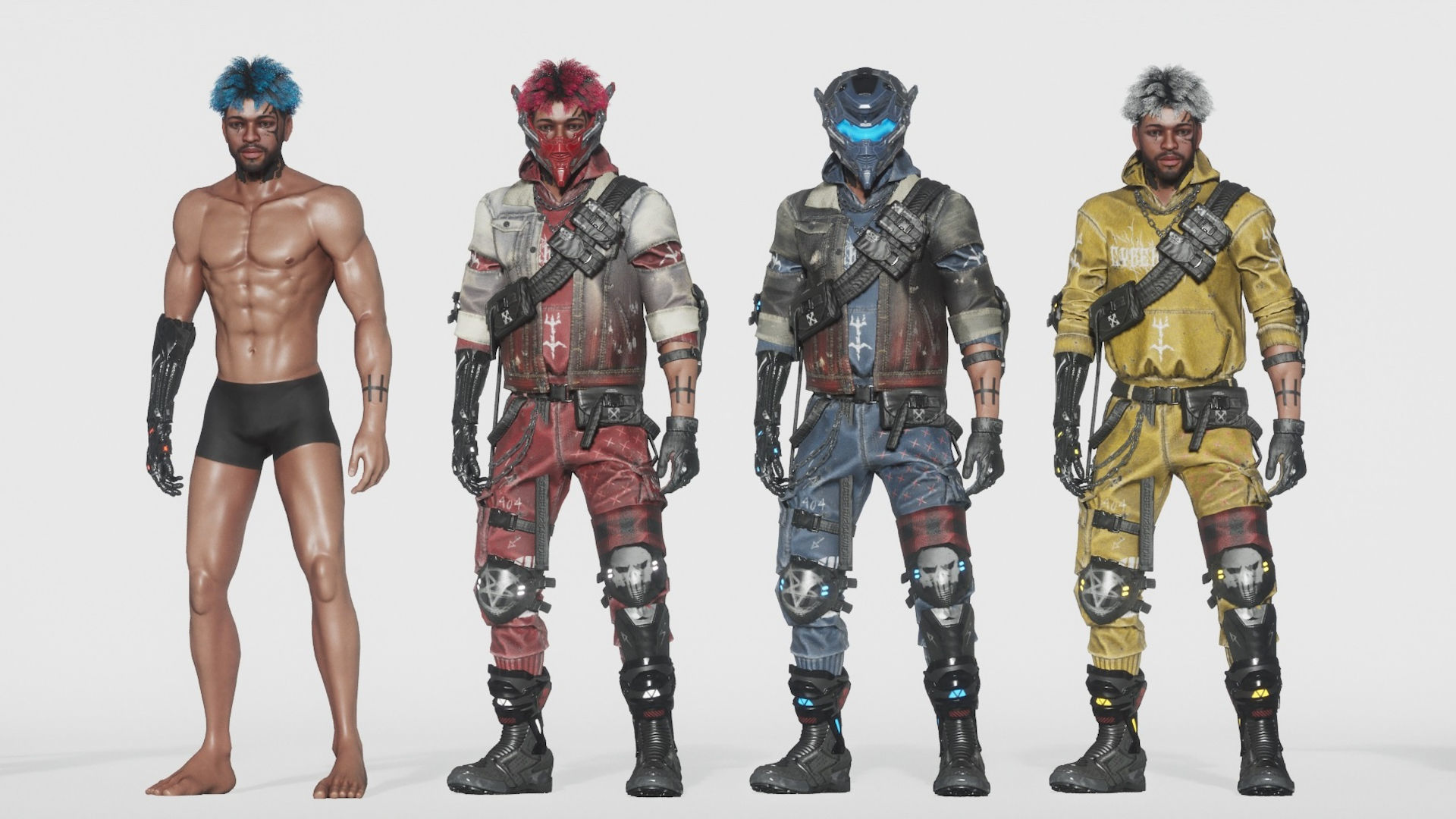 3D model Cyberpunk Metalhead Character VR / AR / low-poly rigged | CGTrader