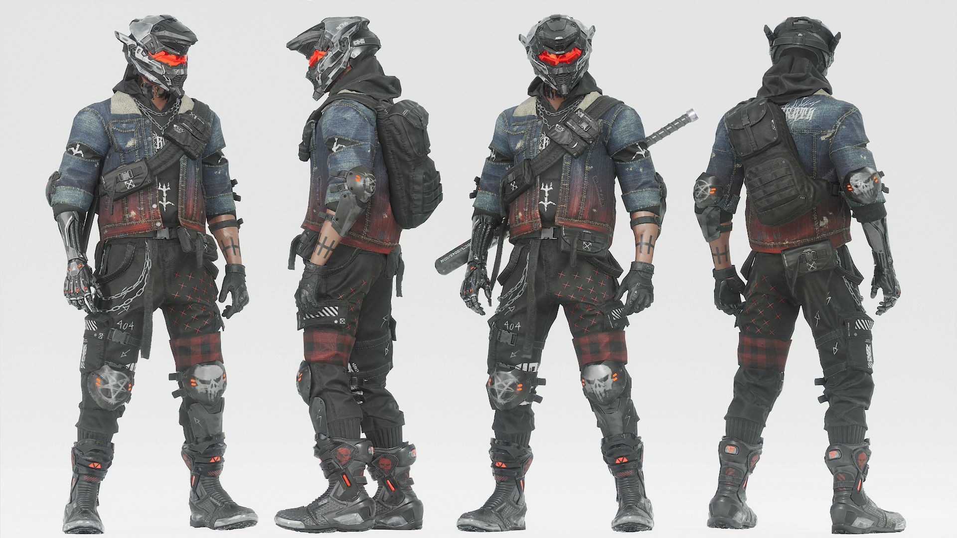 3D model Cyberpunk Metalhead Character VR / AR / low-poly rigged | CGTrader