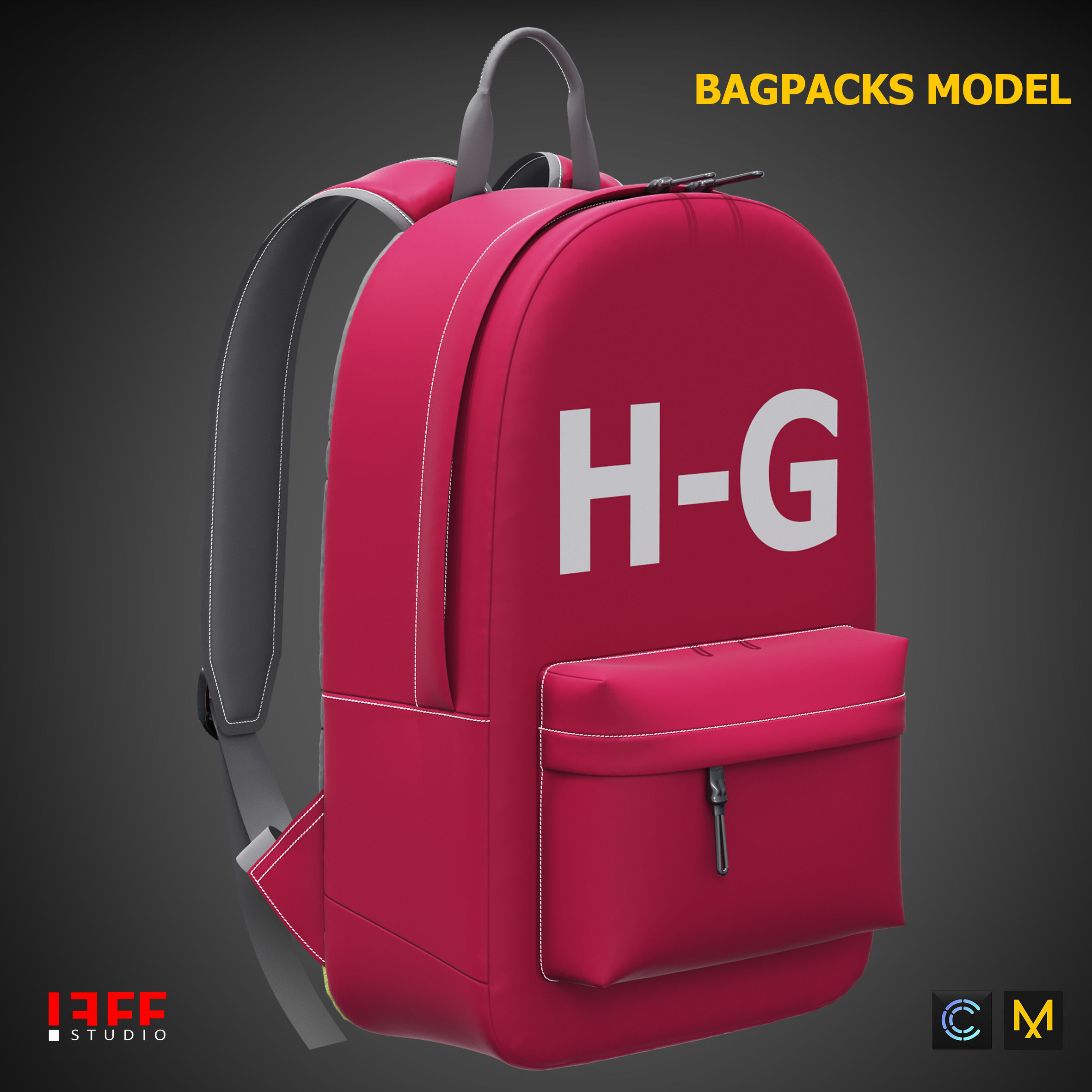 3D model 5 Backpack models Marvelous designer VR / AR / low-poly | CGTrader