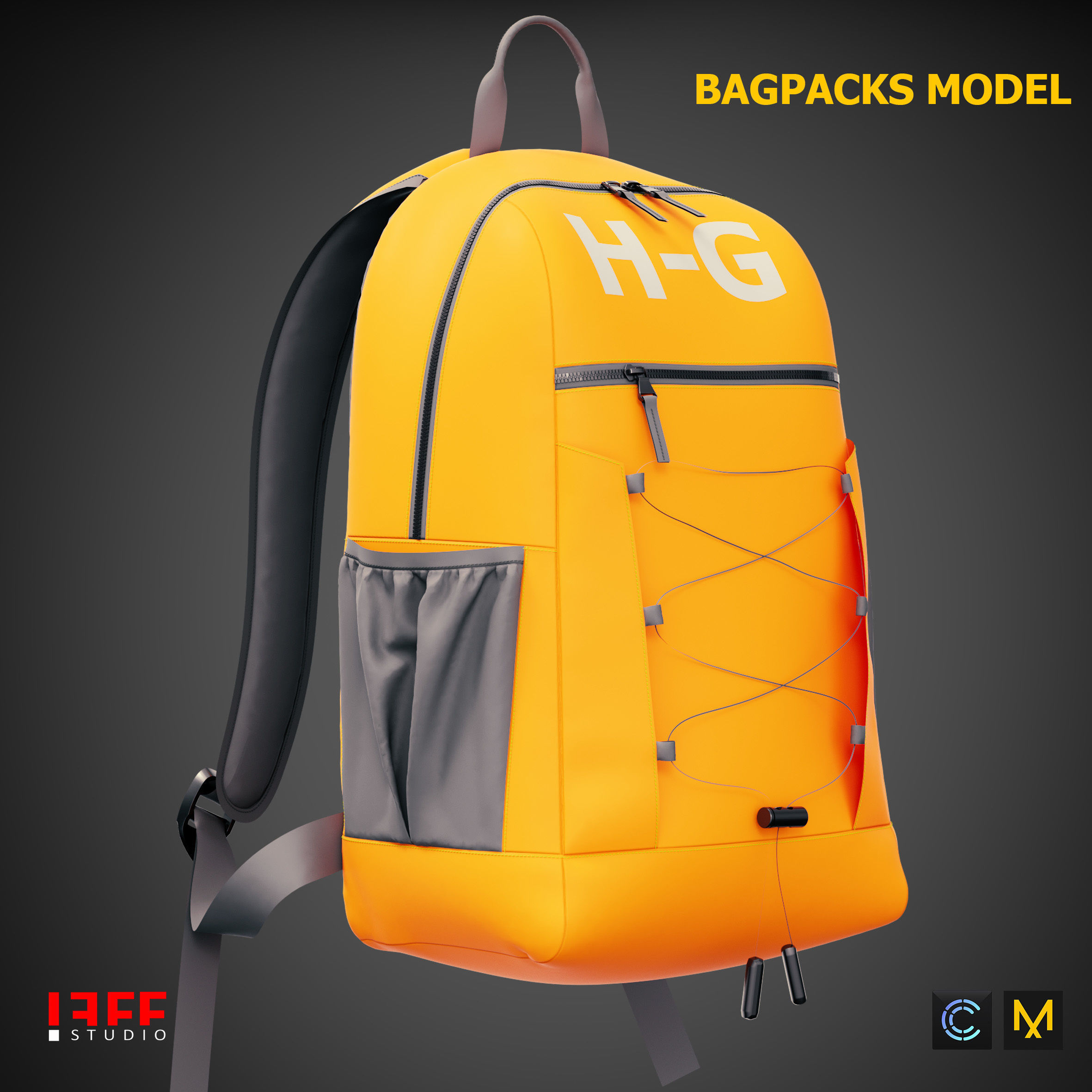 3D model 5 Backpack models Marvelous designer VR / AR / low-poly | CGTrader