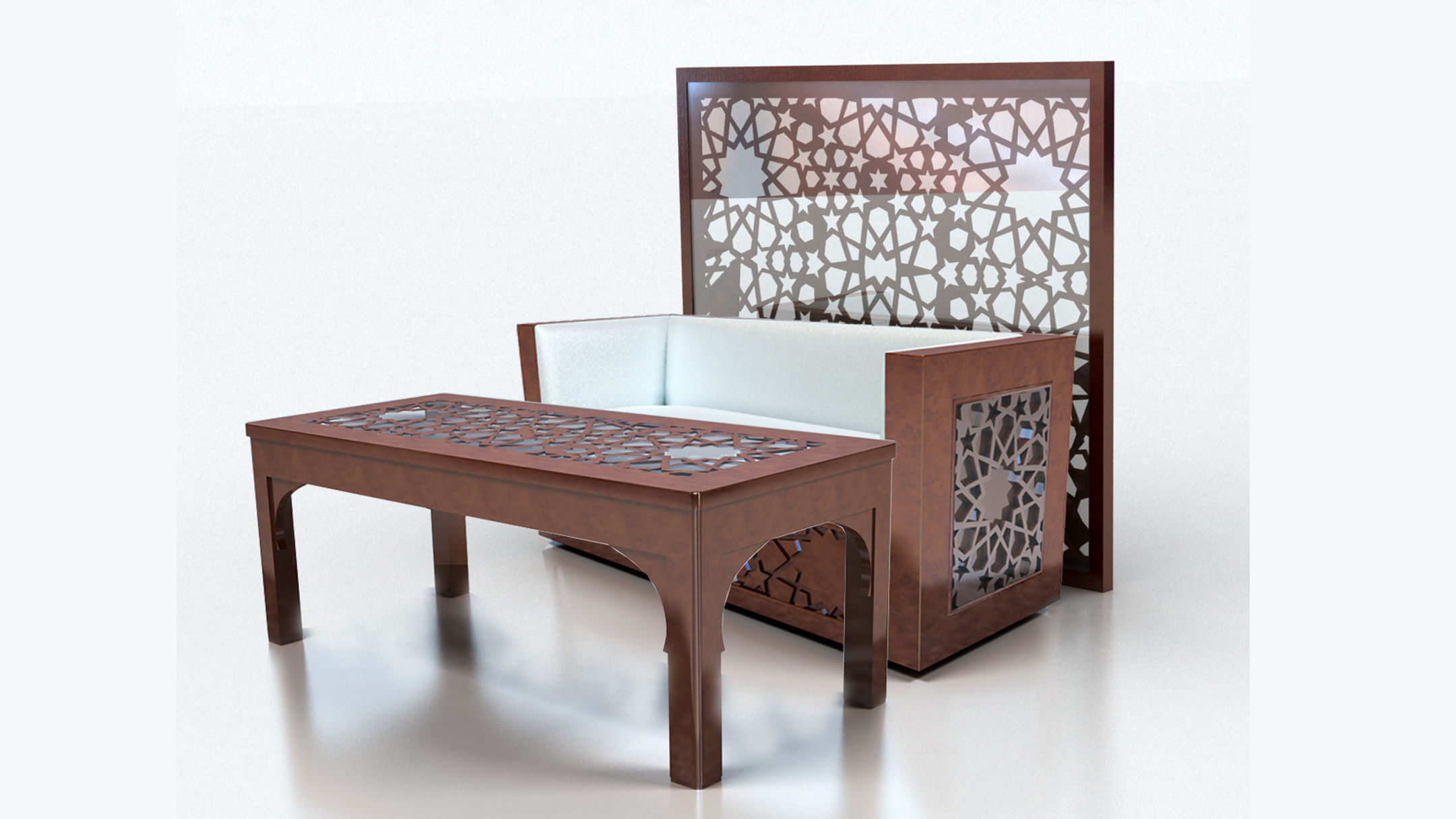 Moroccan sofa and table 3D model | CGTrader