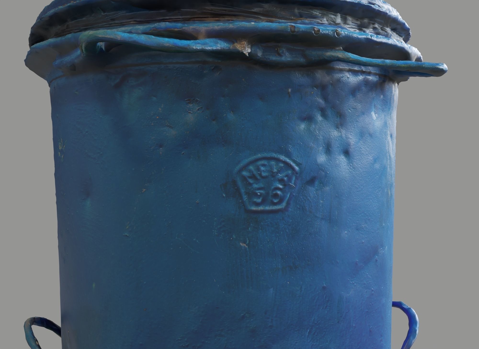 Blue Bin 3d Photogrammetry 3D model | CGTrader