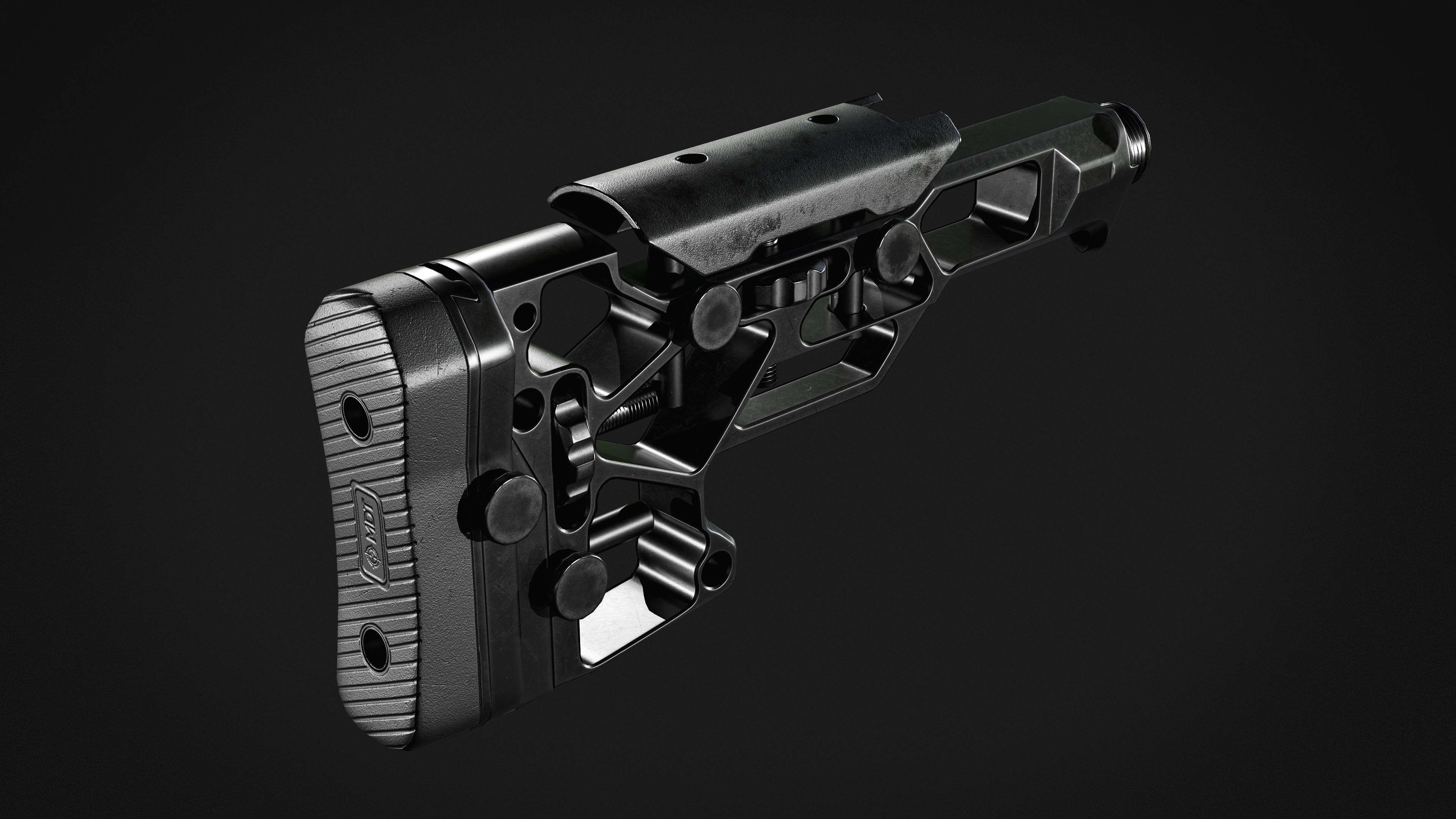 3D model MDT SRS- Skeleton Rifle Buttstock VR / AR / low-poly | CGTrader