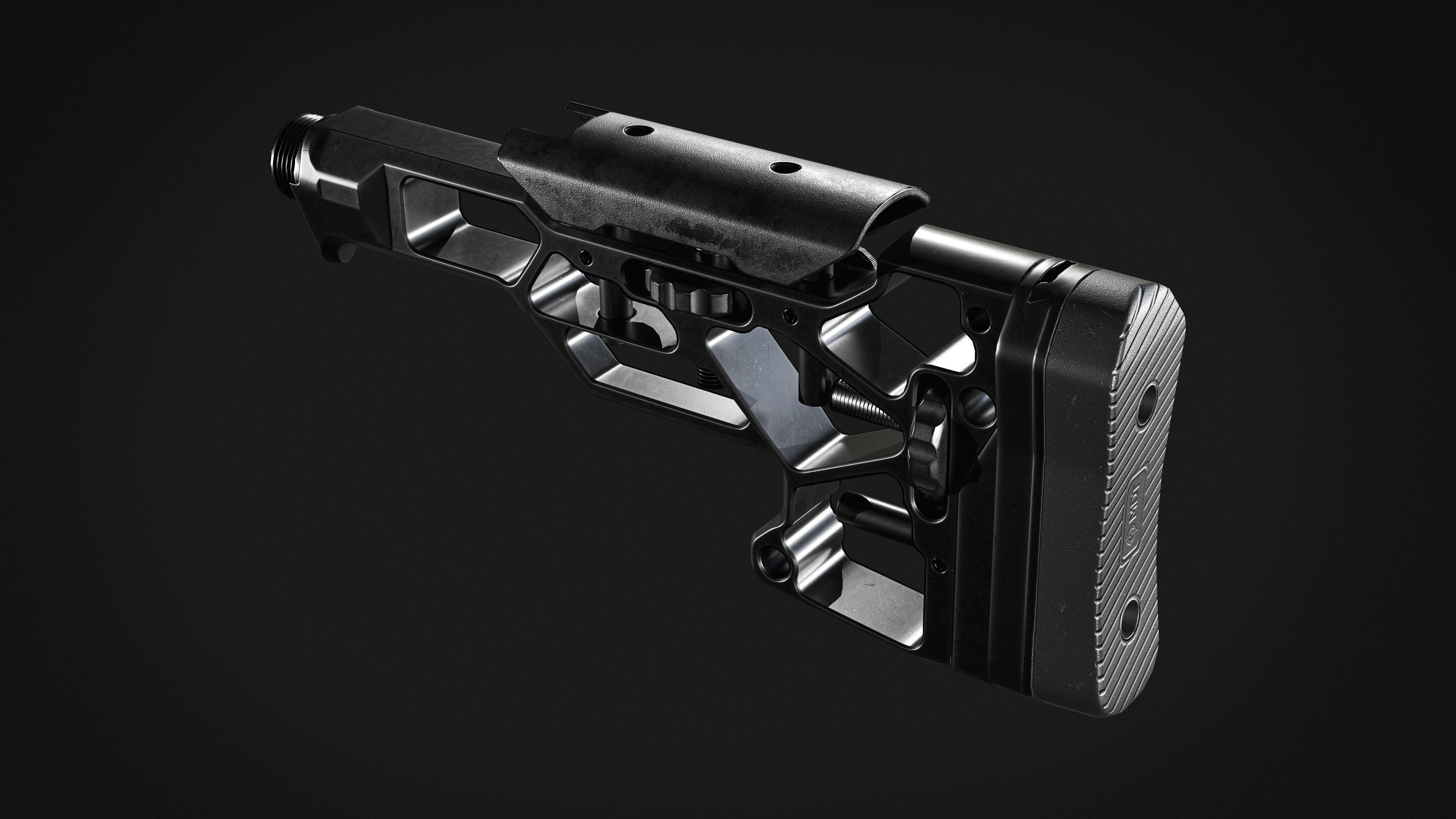 3D model MDT SRS- Skeleton Rifle Buttstock VR / AR / low-poly | CGTrader