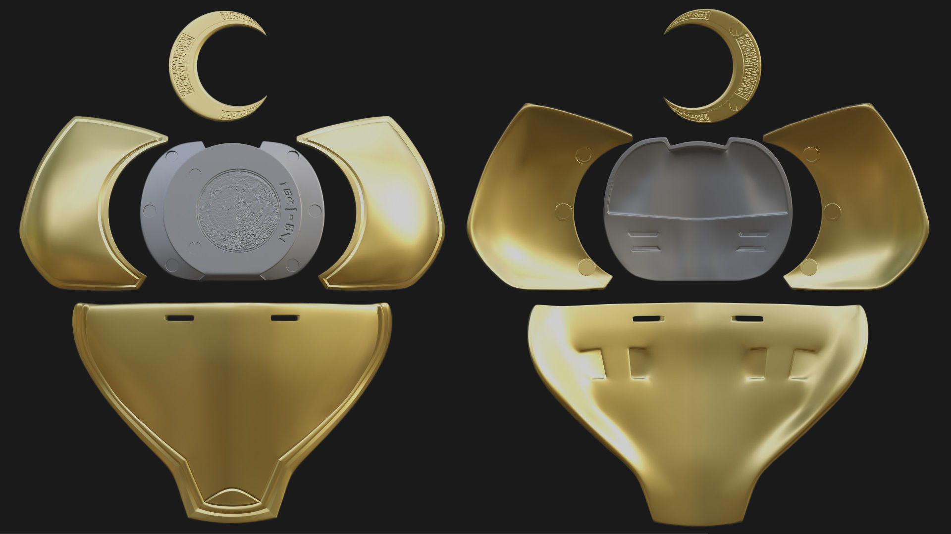 Moon Knight Chest Armor with Removable Crescent Dart 3D model 3D ...