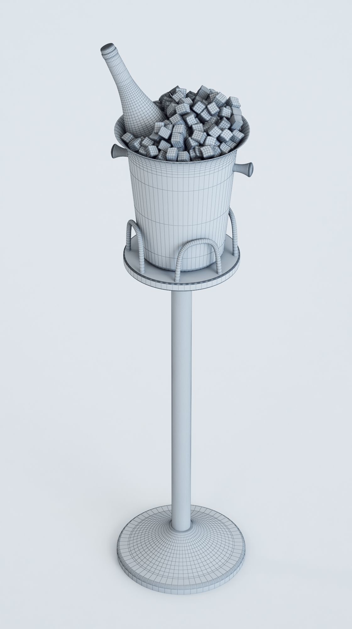 Ice bucket with stand 3D model | CGTrader