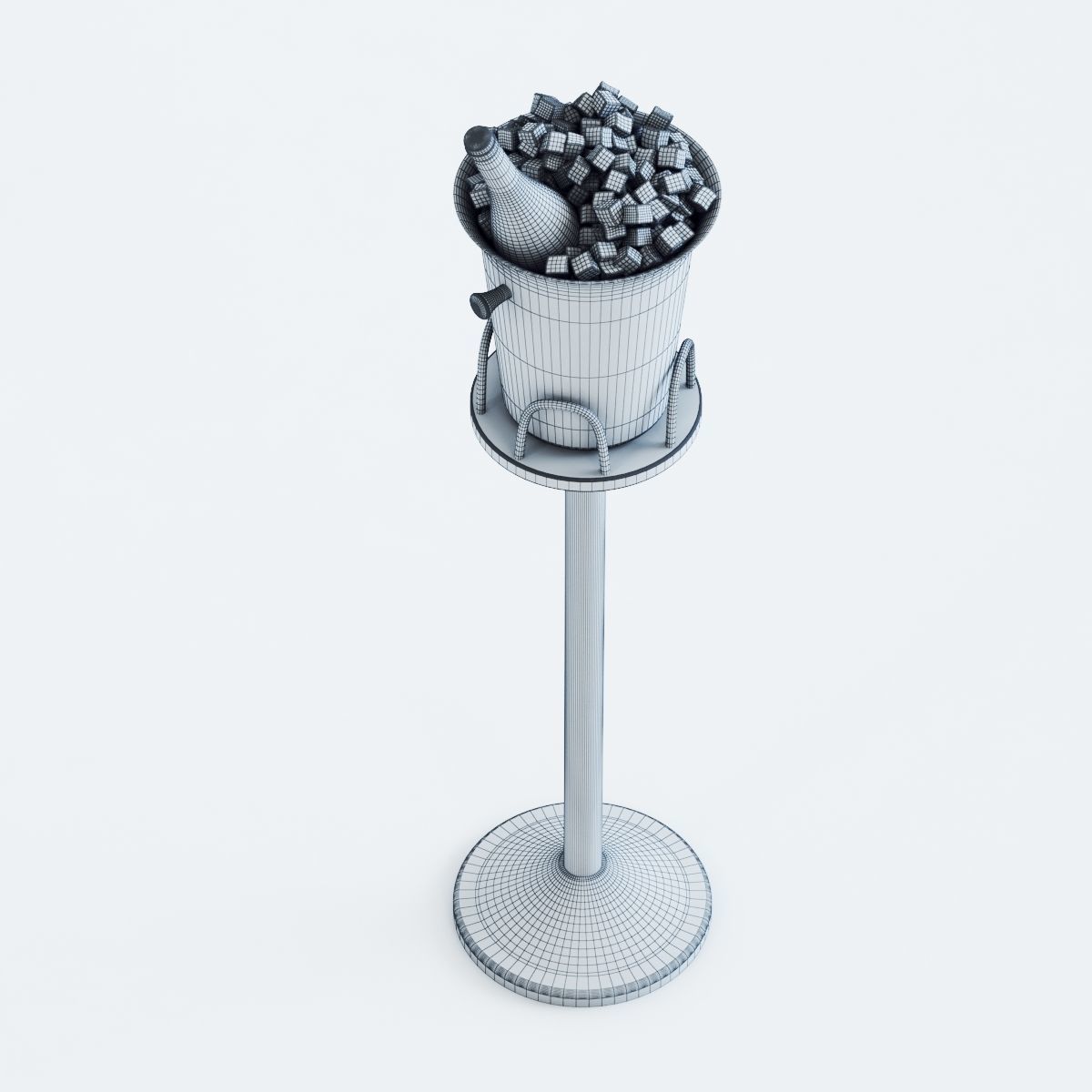 Ice bucket with stand 3D model | CGTrader