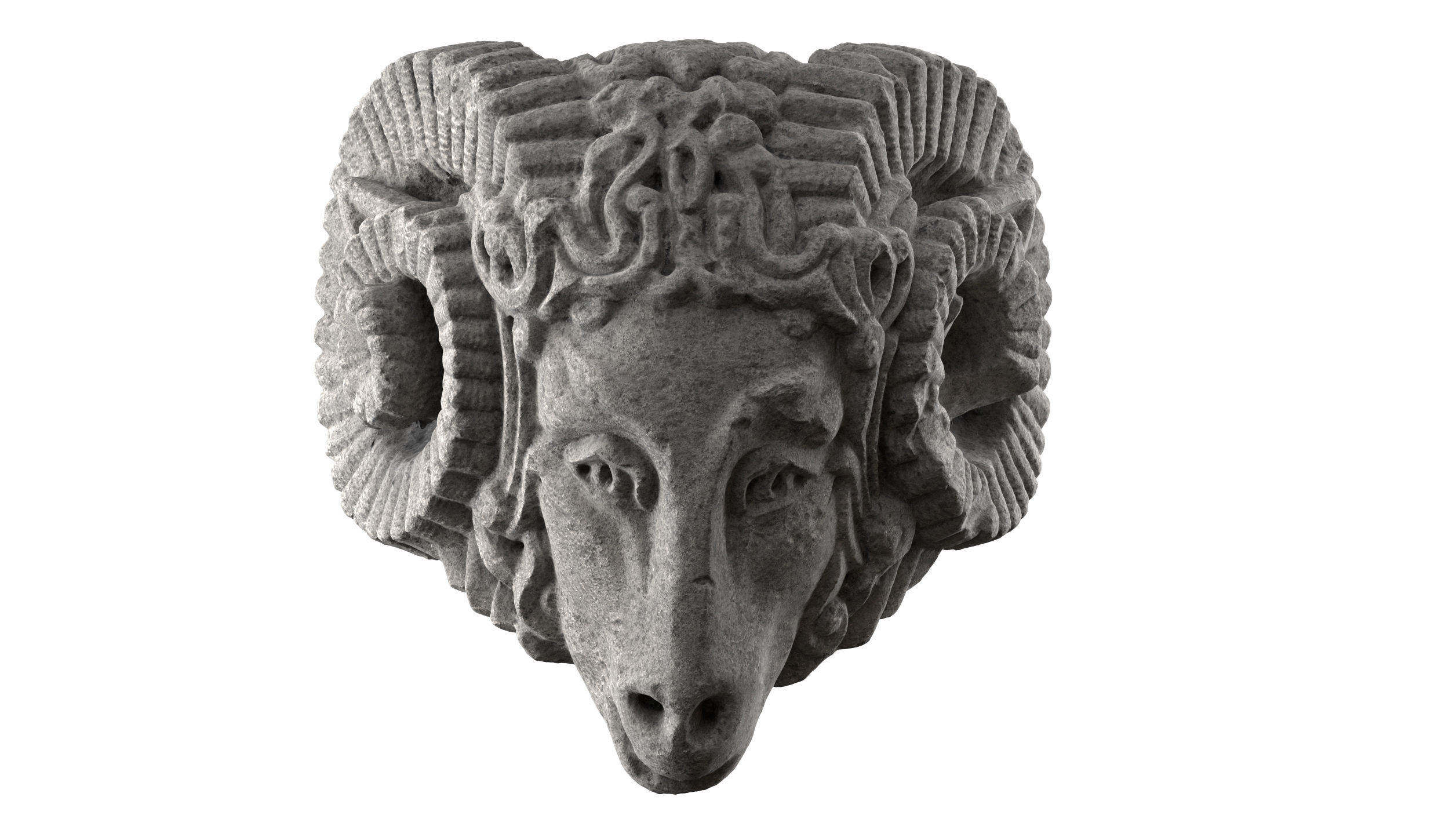 Medieval Sculpture Ram Head 3D model | CGTrader