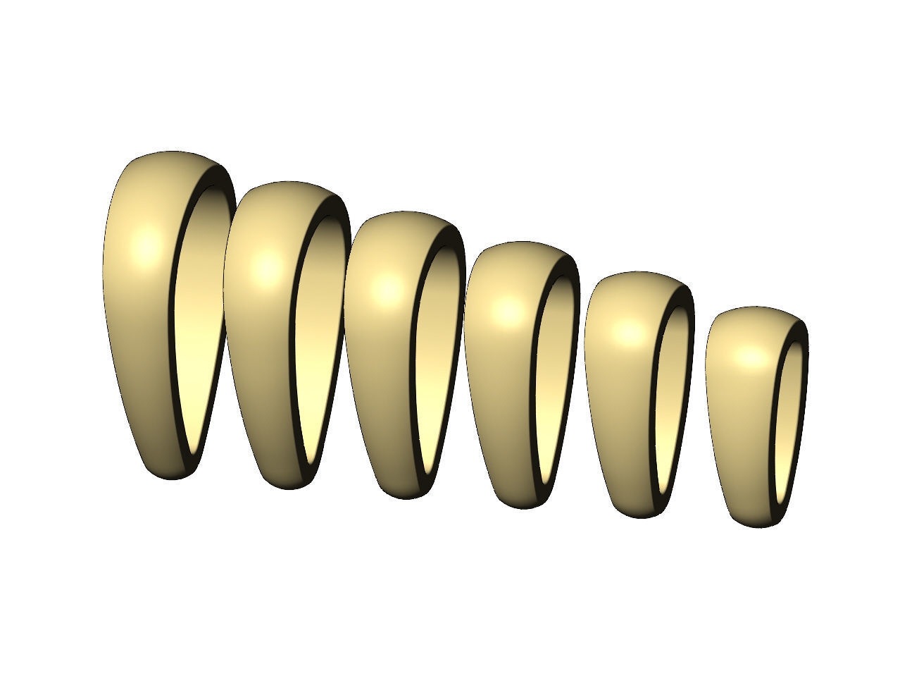 Rounded loop bail mini set chain sizes 5to8mm 3D model 3D printable ...