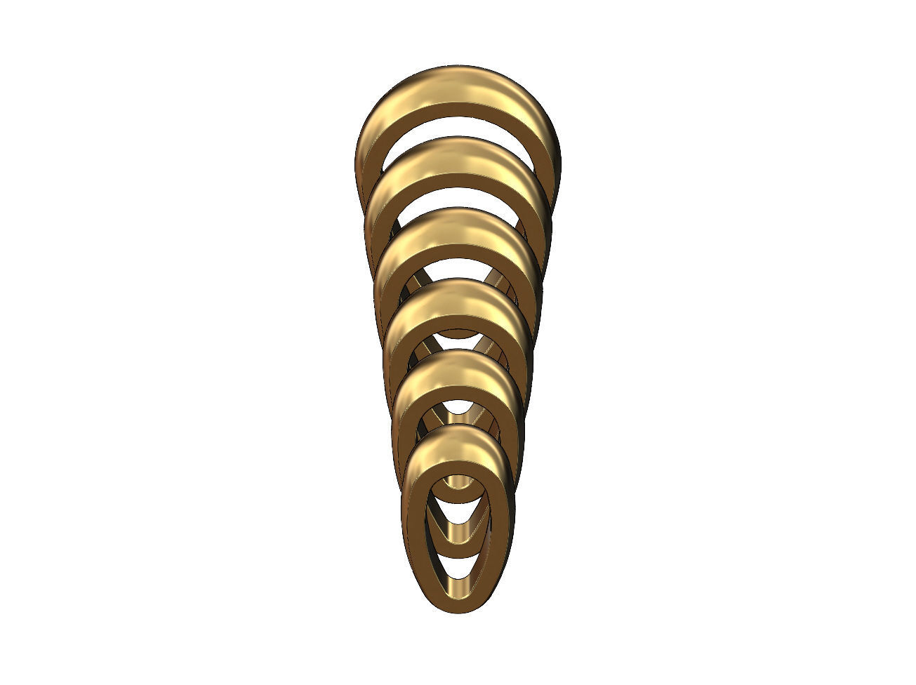 Rounded loop bail mini set chain sizes 5to8mm 3D model 3D printable ...