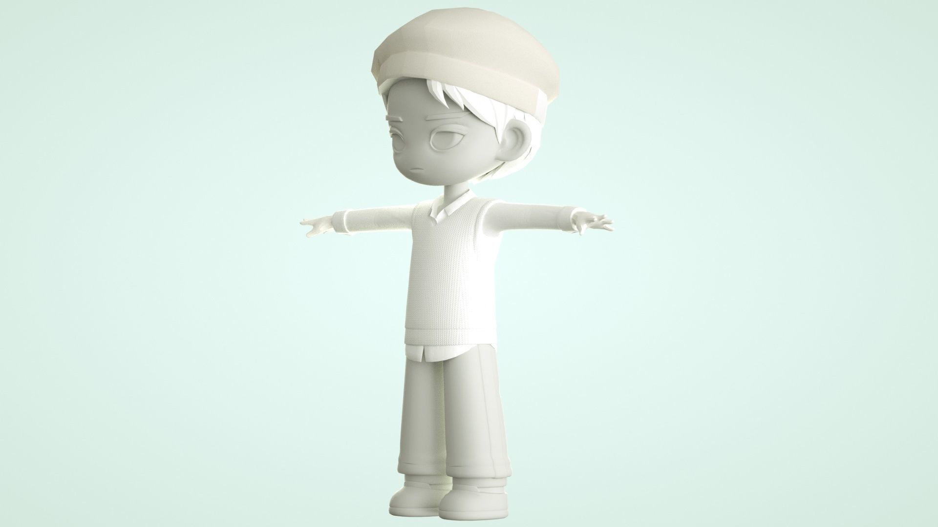 cartoon painter boy 3D model | CGTrader