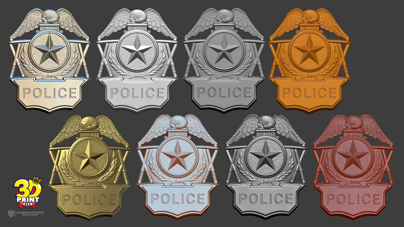 3D print models of MichaelJacksons jacket arm badges- SuperBowl 3D ...