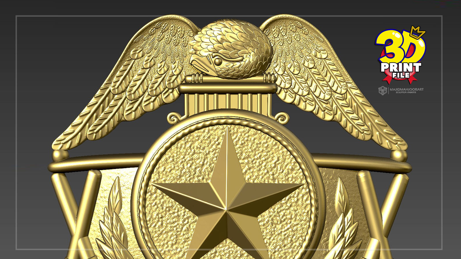 3D print models of MichaelJacksons jacket arm badges- SuperBowl 3D ...