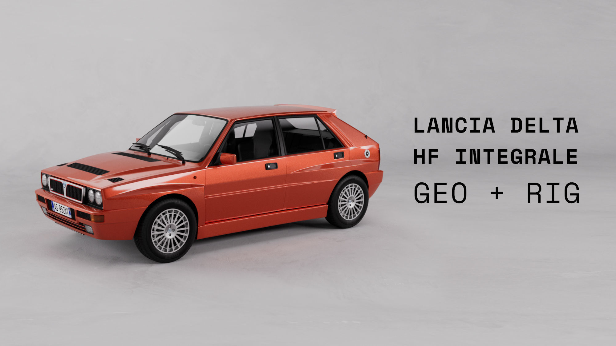 Lancia Delta HF Integrale 3D model rigged | CGTrader