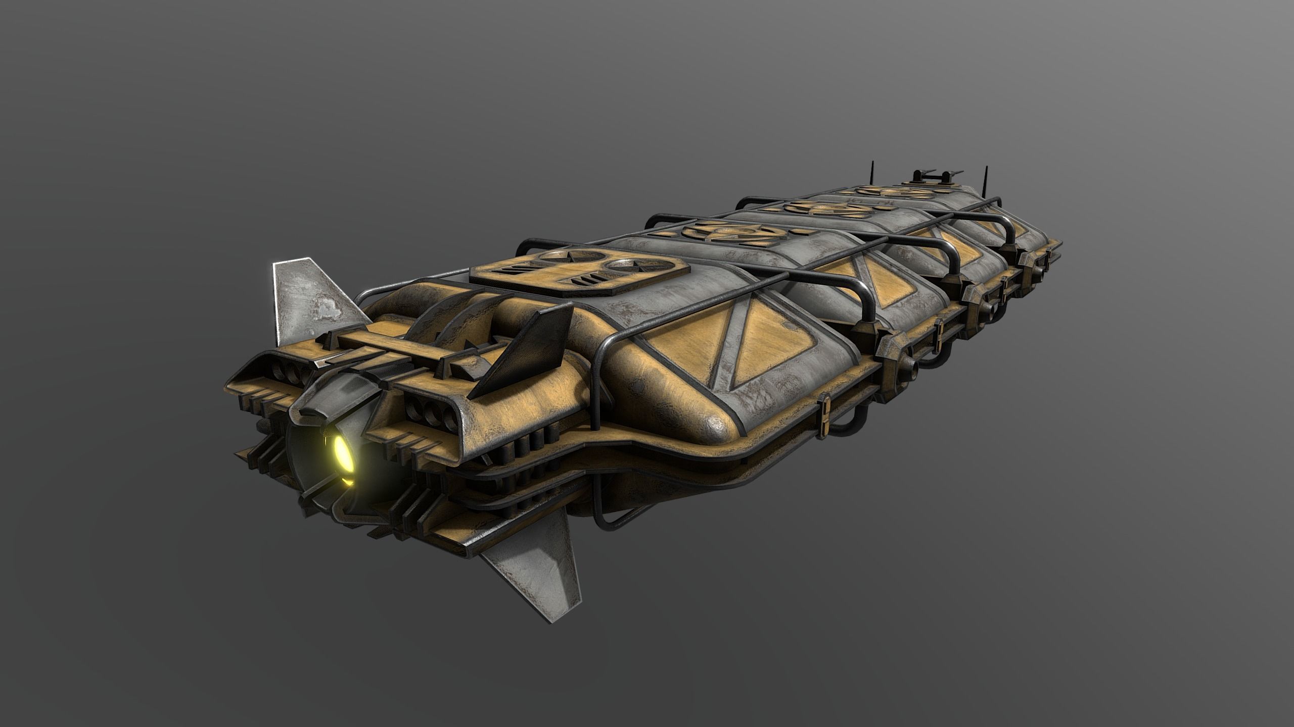 Cargo-Ship-Type-5 steampunk tank 3D model | CGTrader