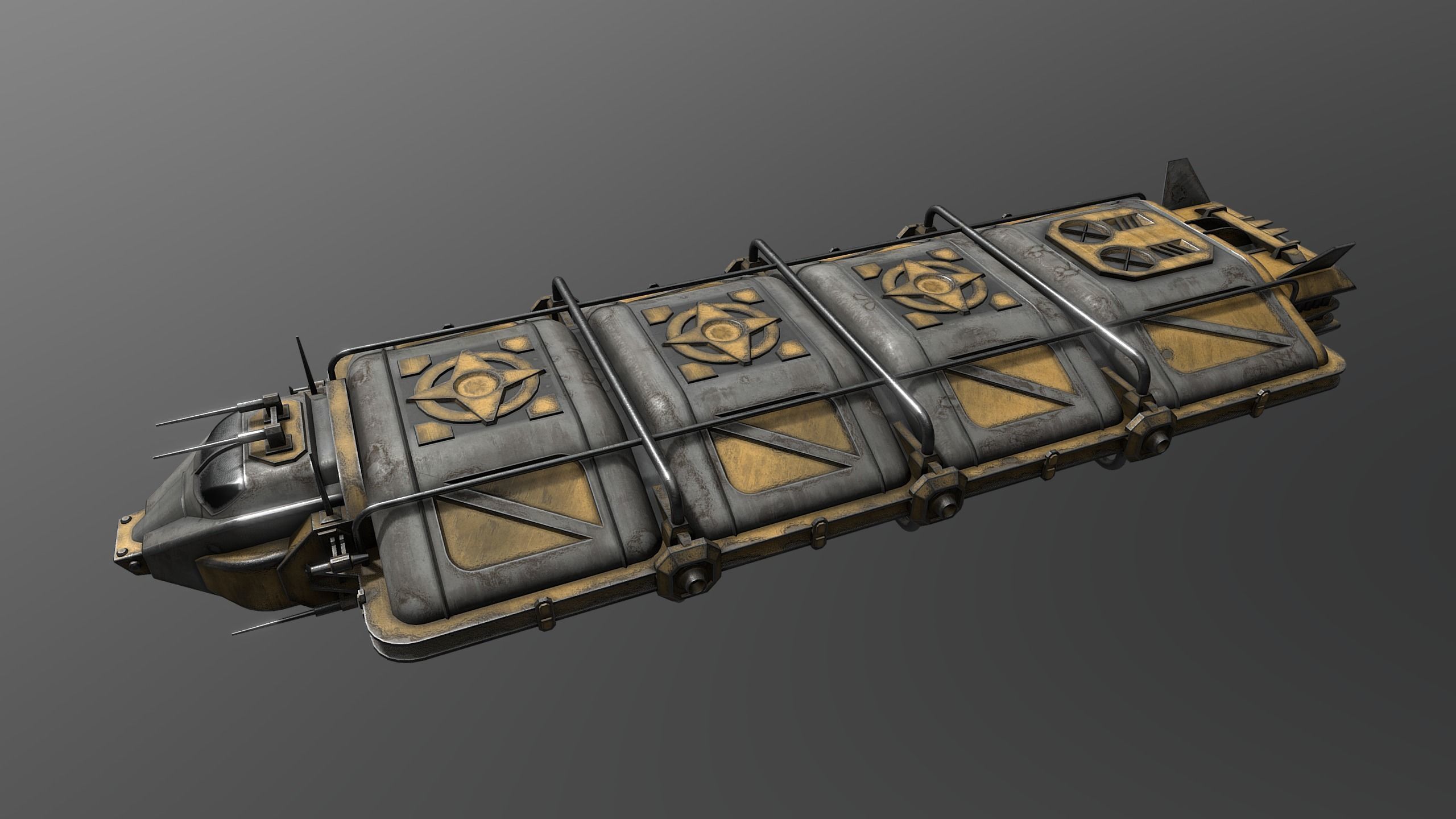 Cargo-Ship-Type-5 steampunk tank 3D model | CGTrader