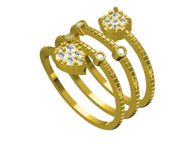 pressure setting engagement rings -05 3D model 3D printable | CGTrader